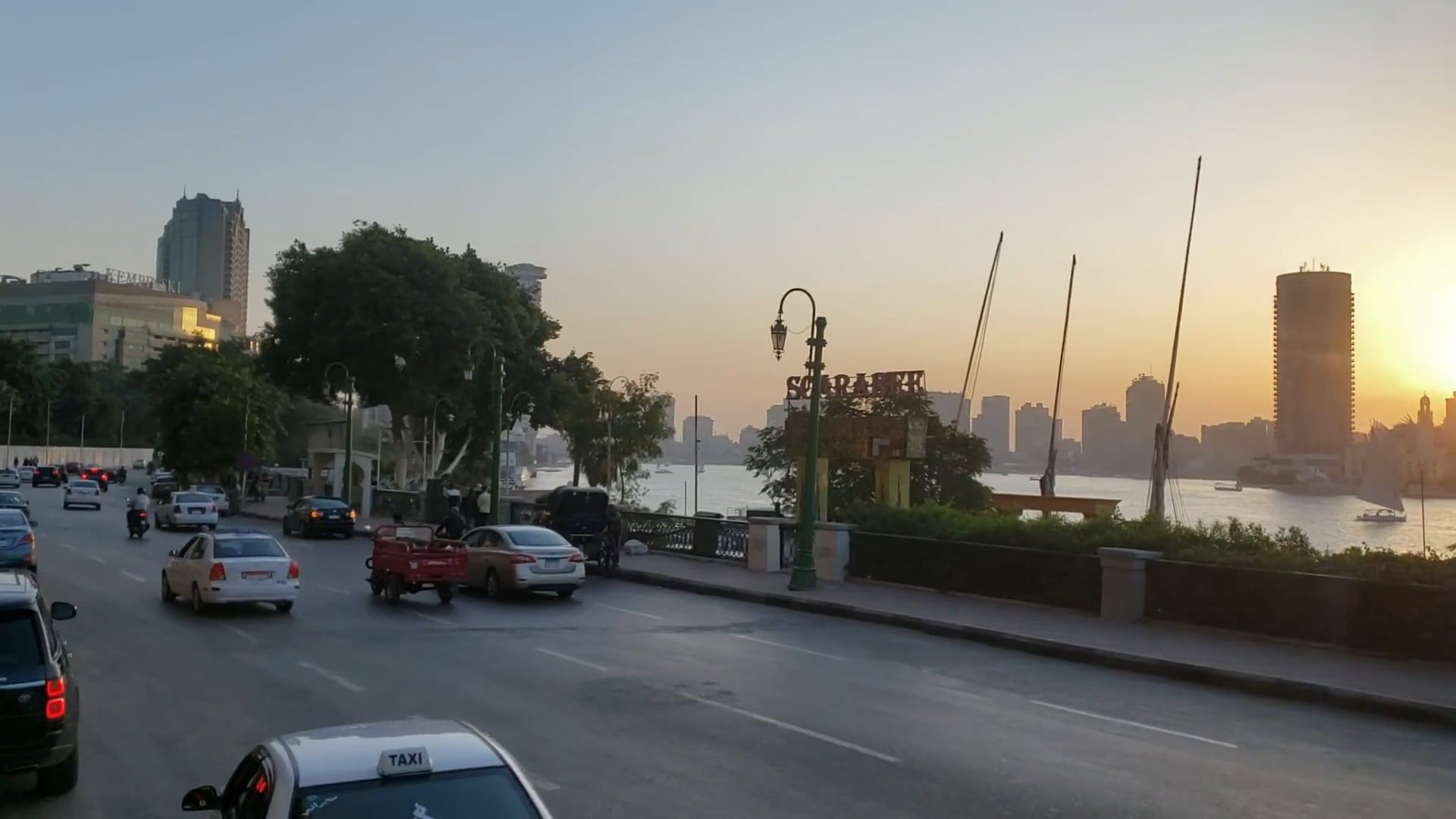 View of Busy Road from a Moving Vehicle Free Stock Video Footage ...