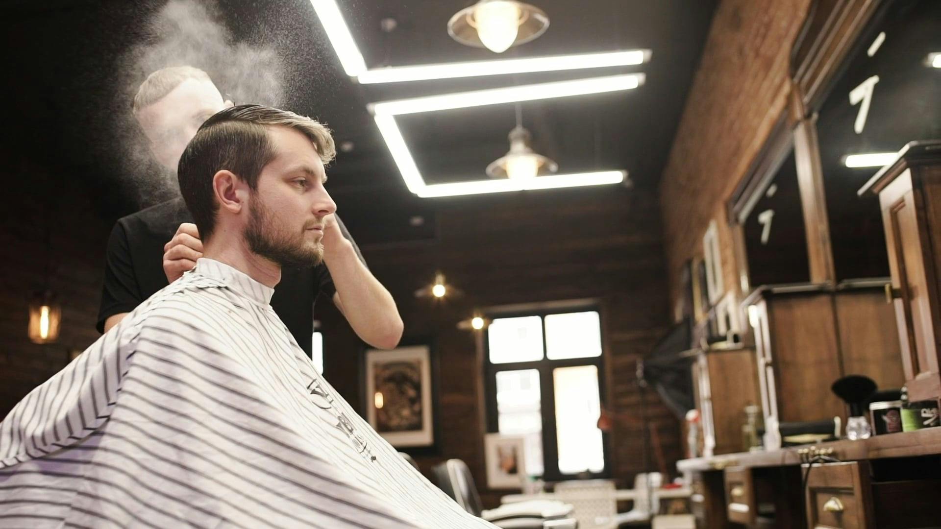 A Man Fixing a Man's Hair After Haircut Free Stock Video Footage ...