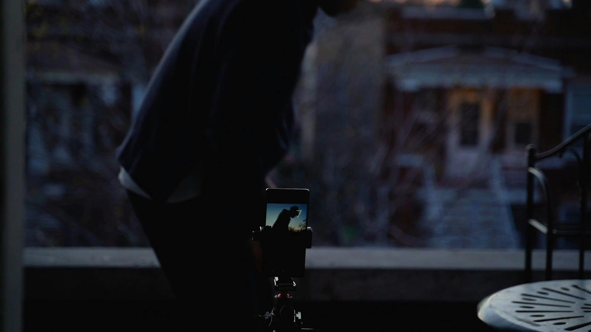 A Man Posing to the Mobile Camera using Timer Free Stock Video Footage ...