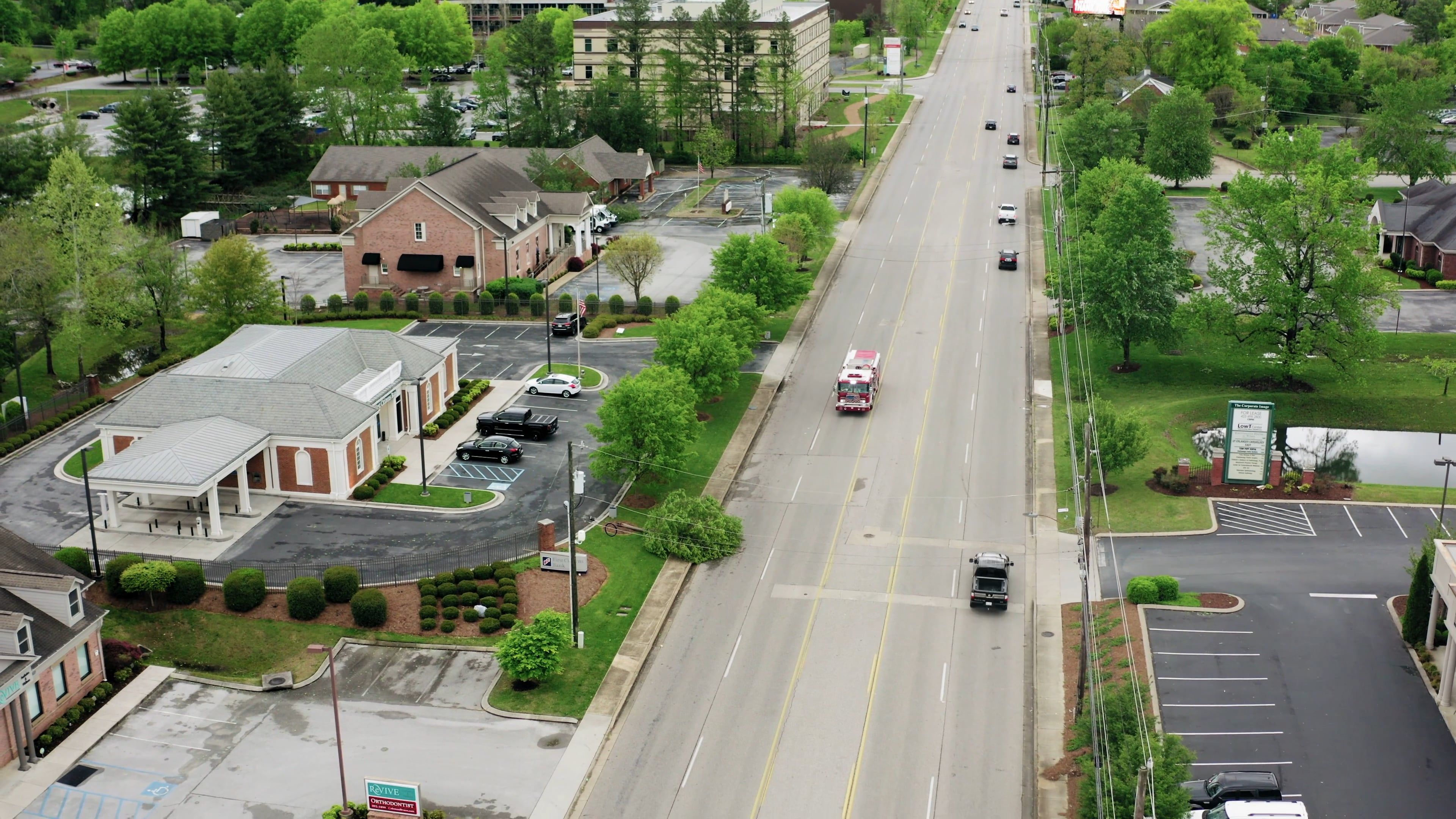 A Fire Truck Making U-Turn on the Road Free Stock Video Footage ...