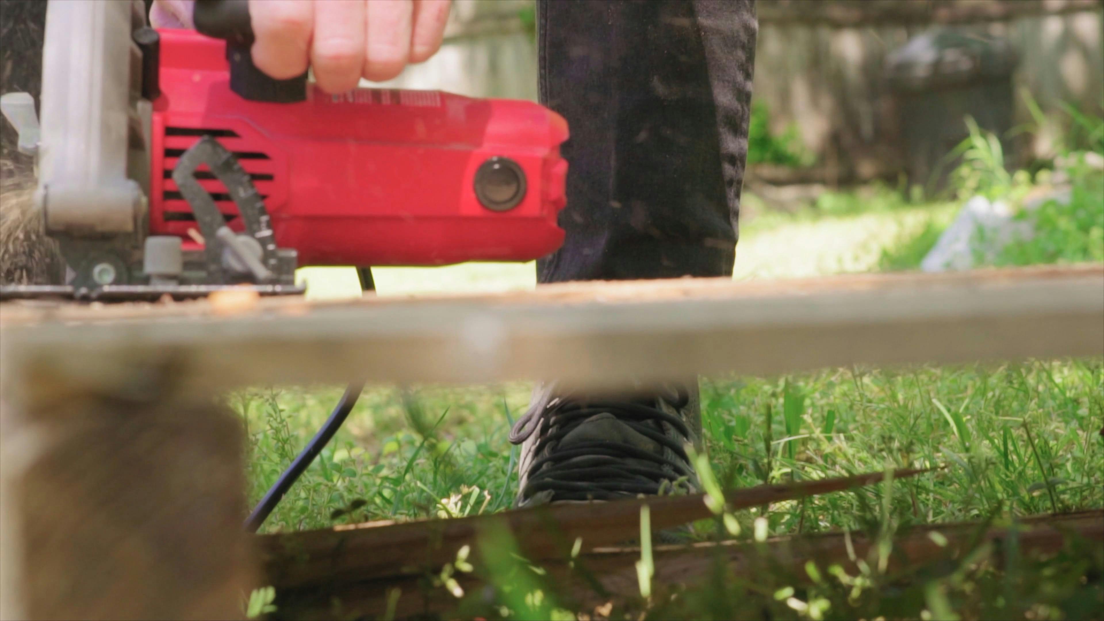 A Person Cutting Wood · Free Stock Video