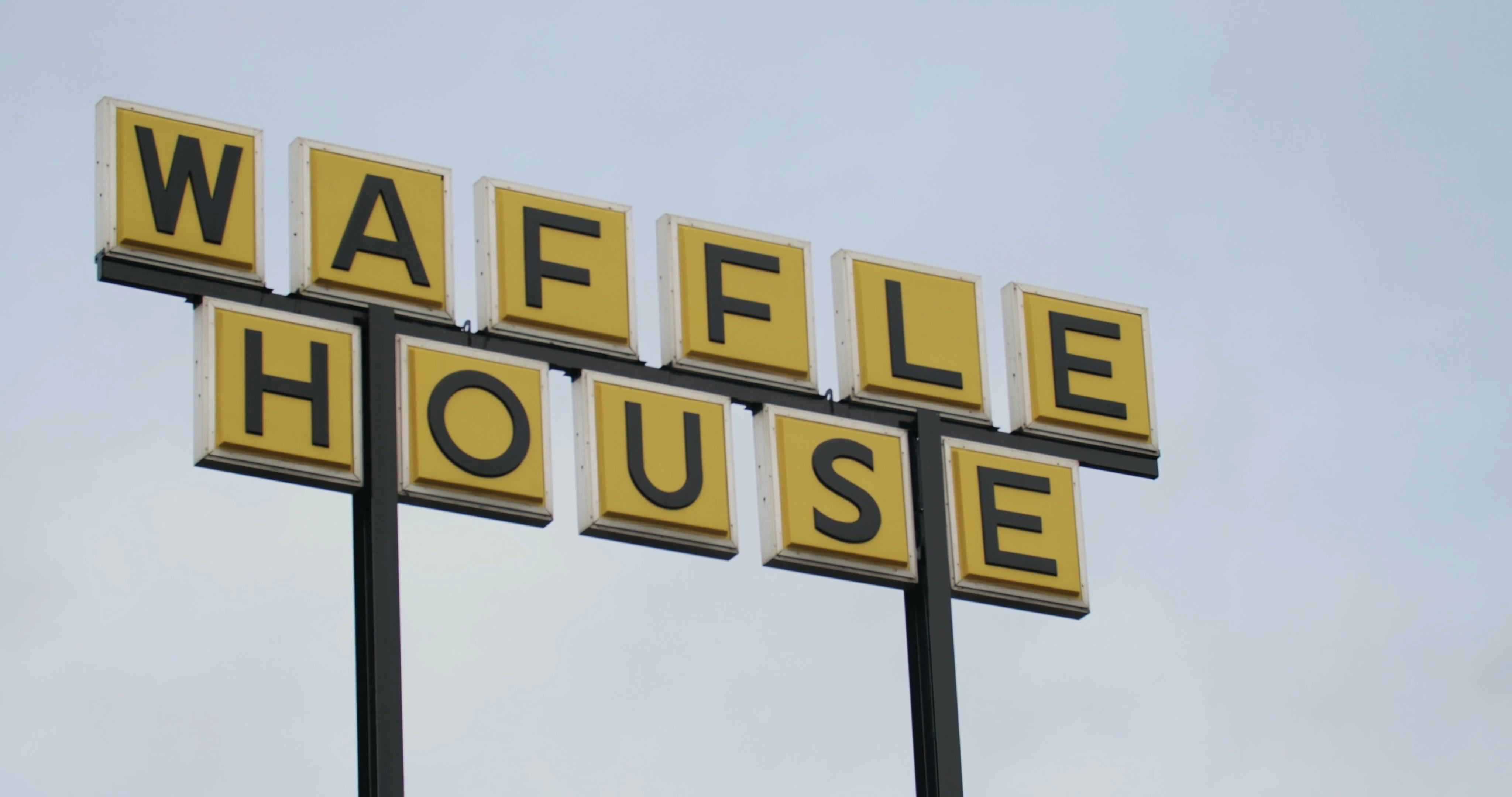 Close-Up Shot of Waffle House Signage · Free Stock Video