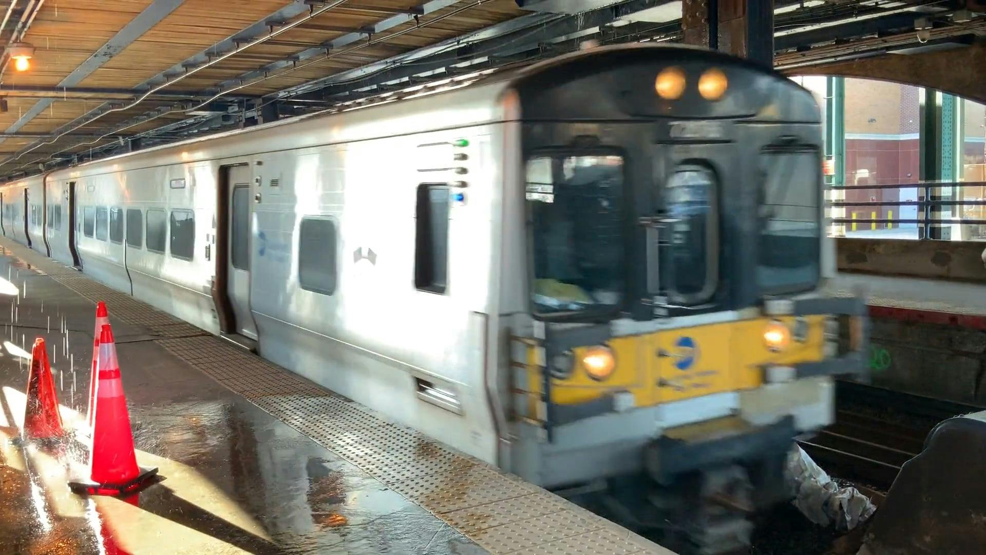 Train Stopping On A Station To Load And Unload Passengers Free Stock ...