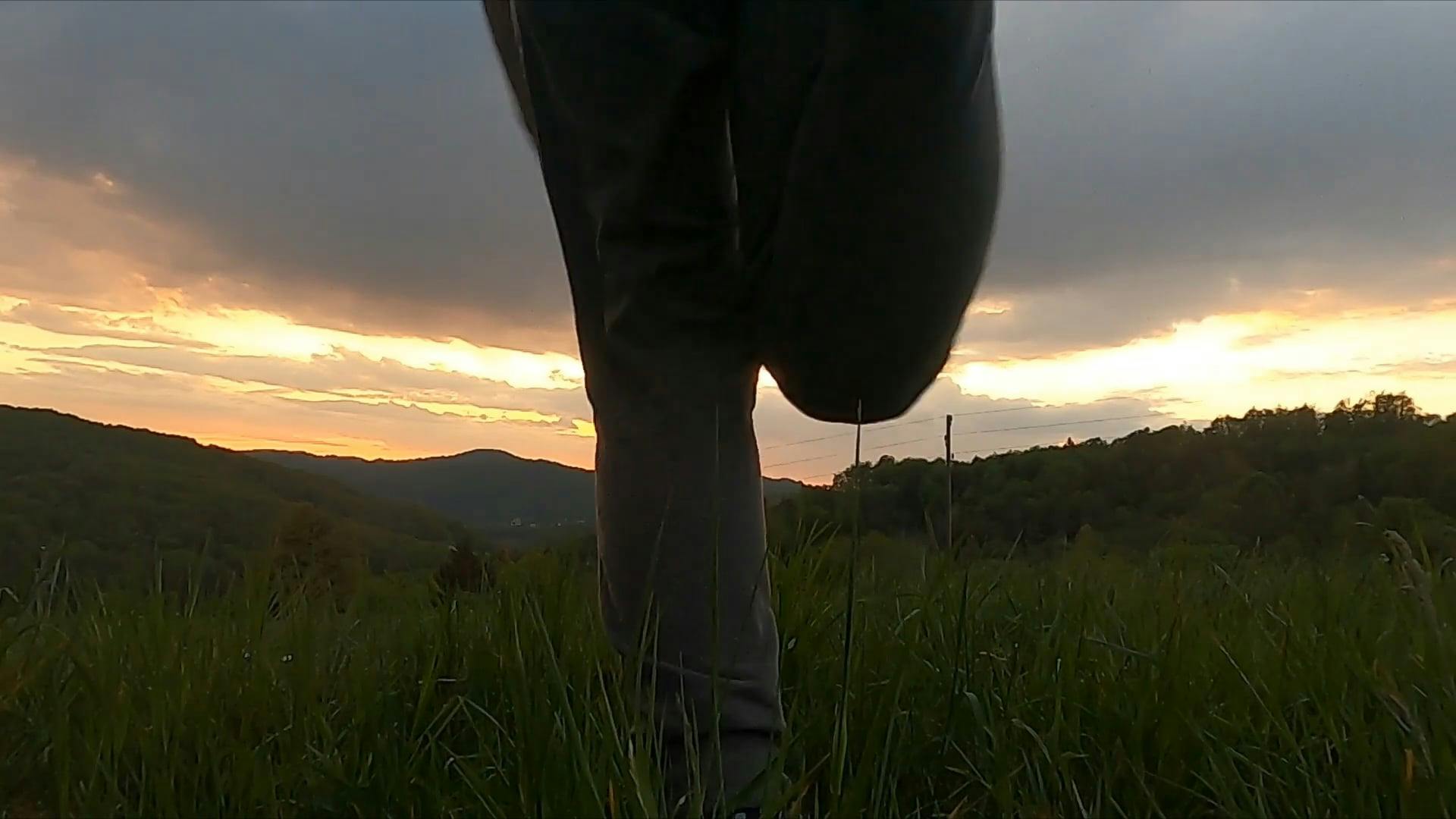 Video Of Woman Running On Grassland Free Stock Video Footage, Royalty ...