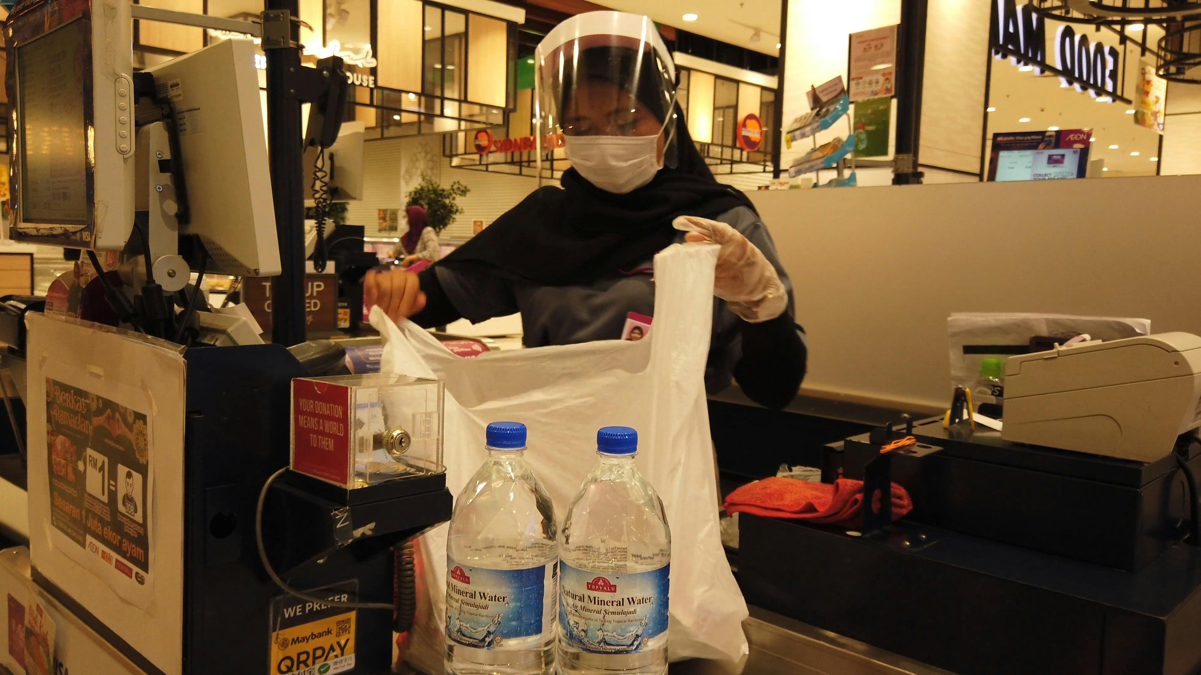 People Paying at the Counter in the Supermarket Free Stock Video ...