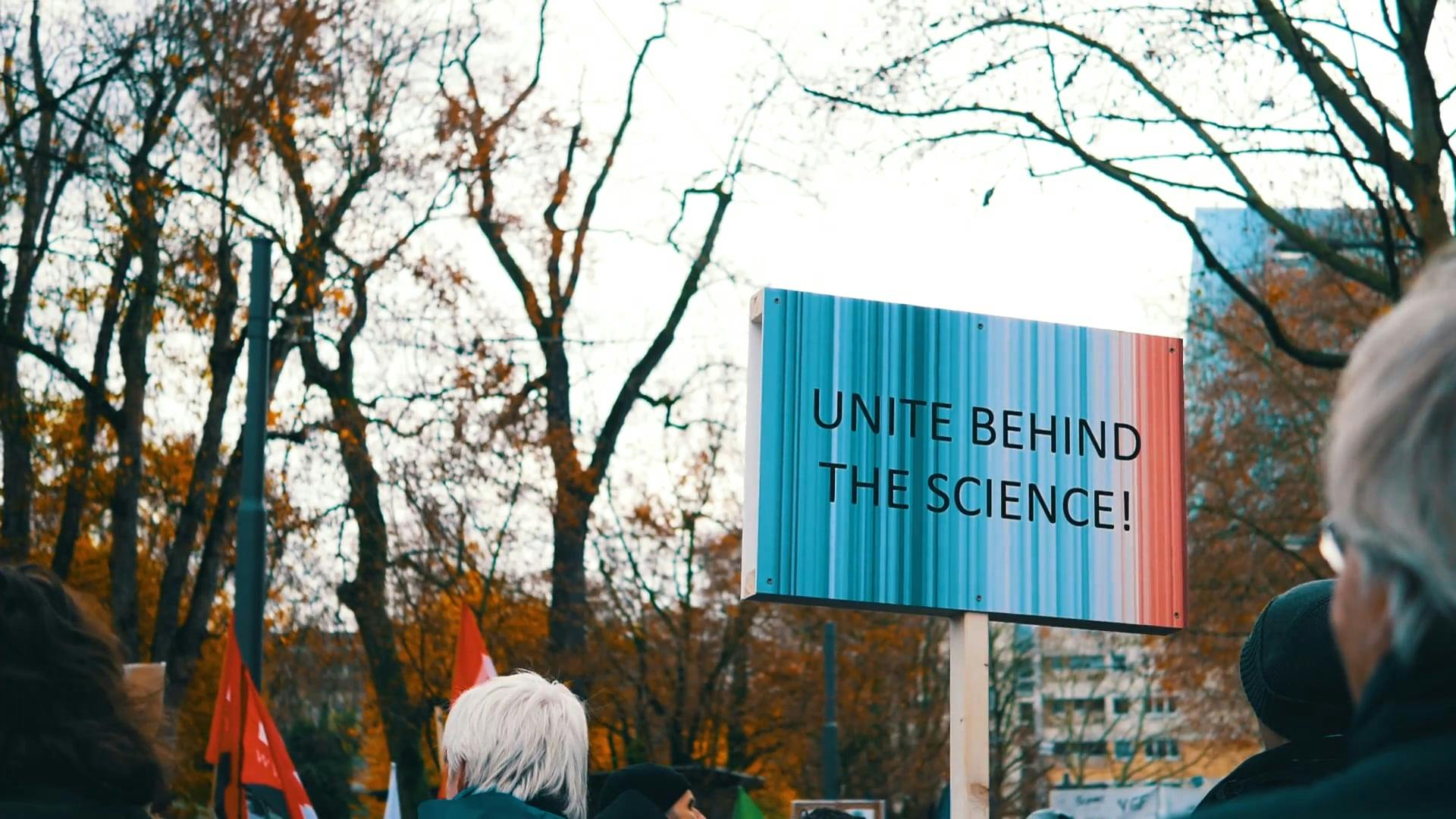 Science Advocate Protesters Holding A Poster In A Rally Free Stock ...