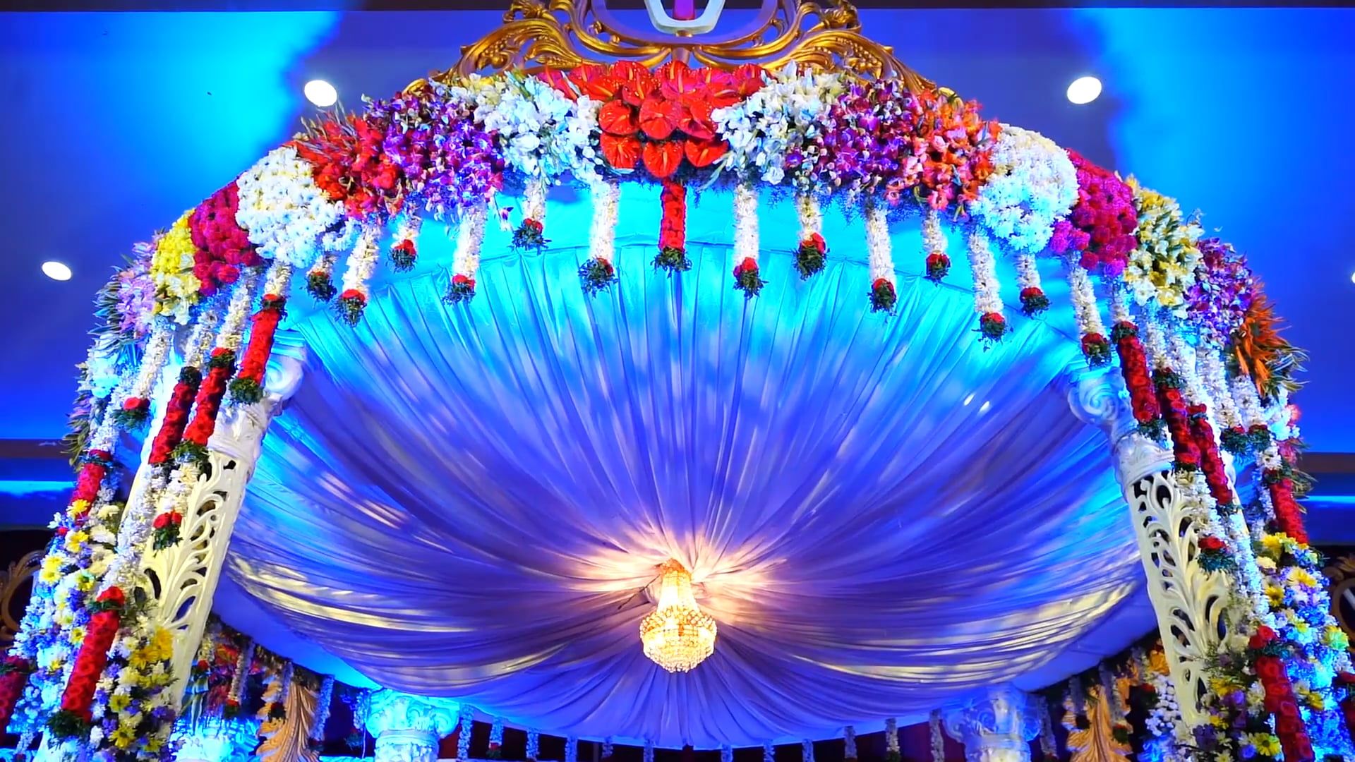 Grandiose Design Of The Reception Area For An Event Free Stock Video ...