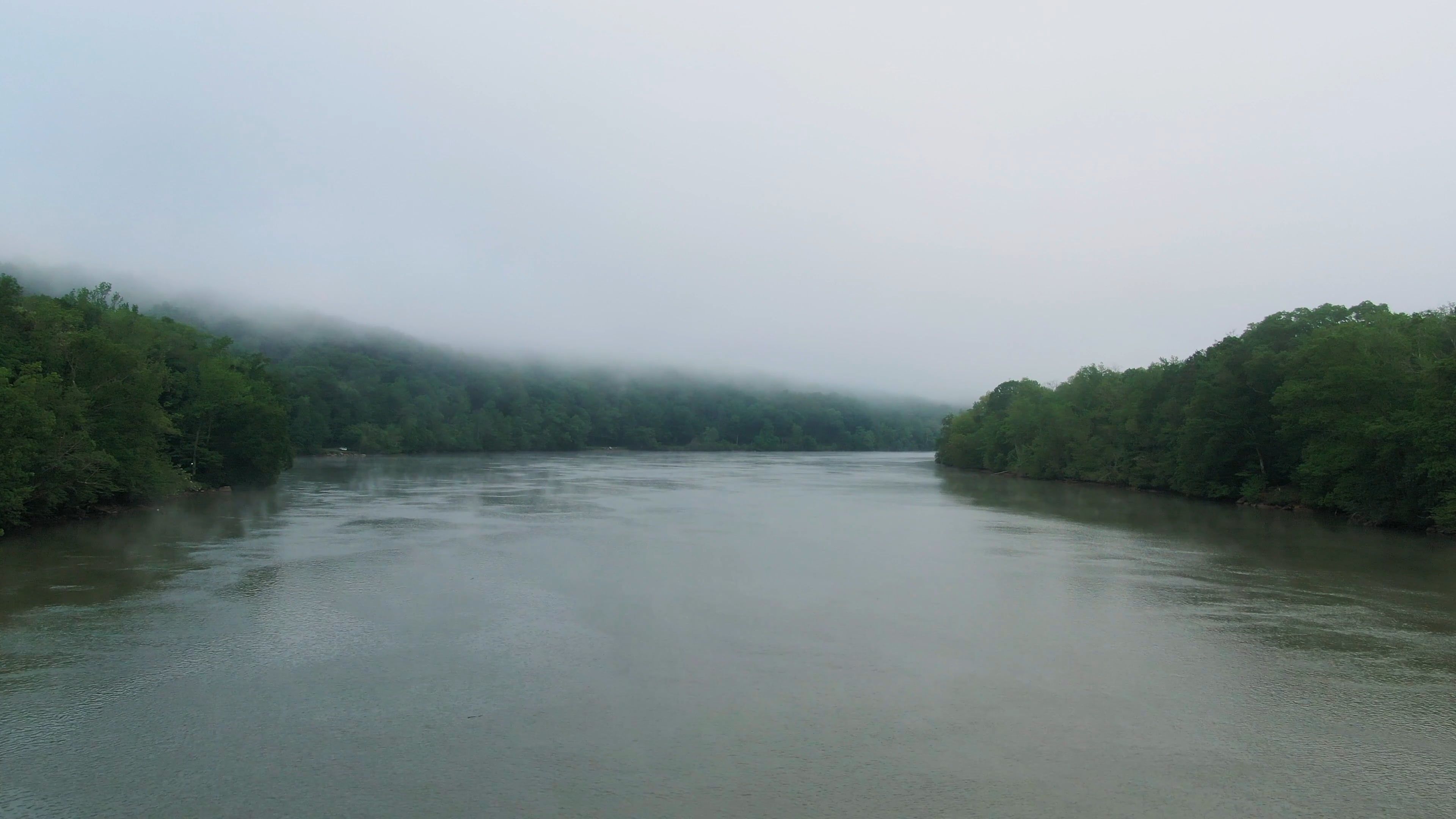 Drone Flying Over The River Water Free Stock Video Footage, Royalty ...