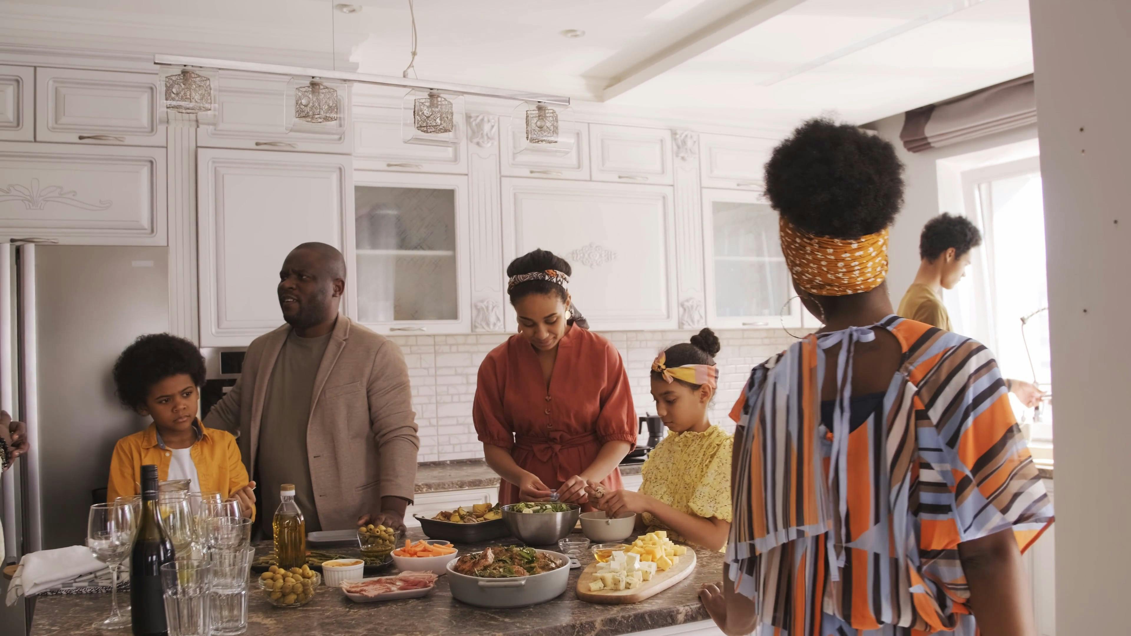 A Family Preparing A Feast For The Reunion Free Stock Video Footage ...