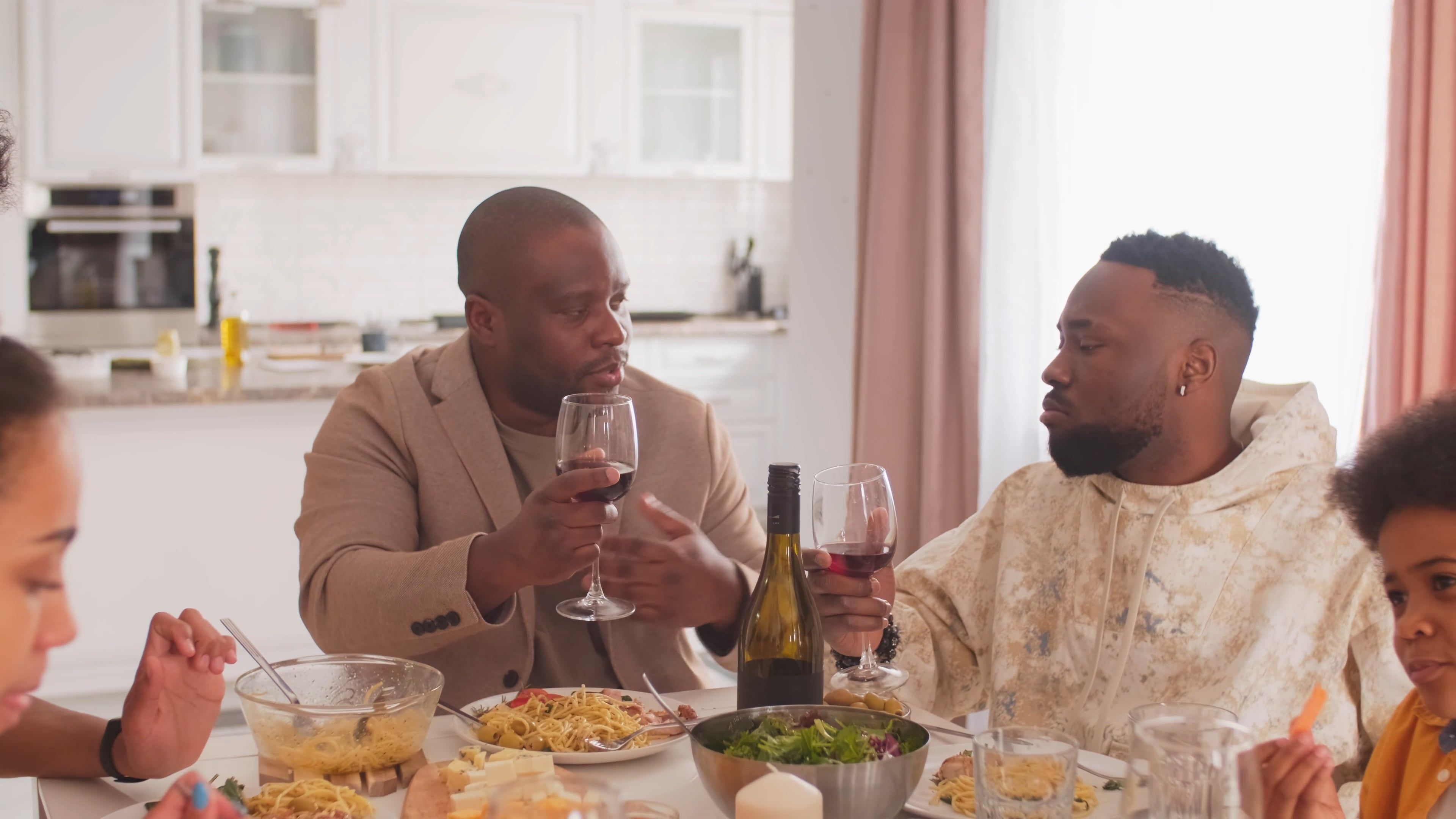 Men Having a Conversation at the Dining Table Free Stock Video Footage ...