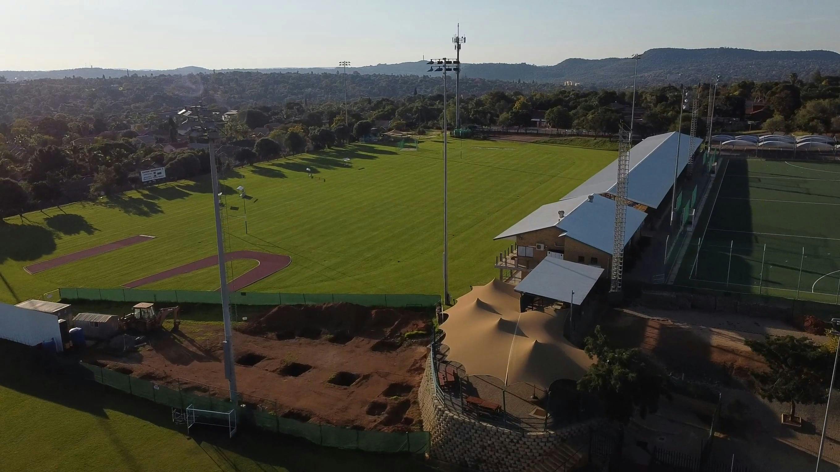 Drone Shot of a Sports Field · Free Stock Video