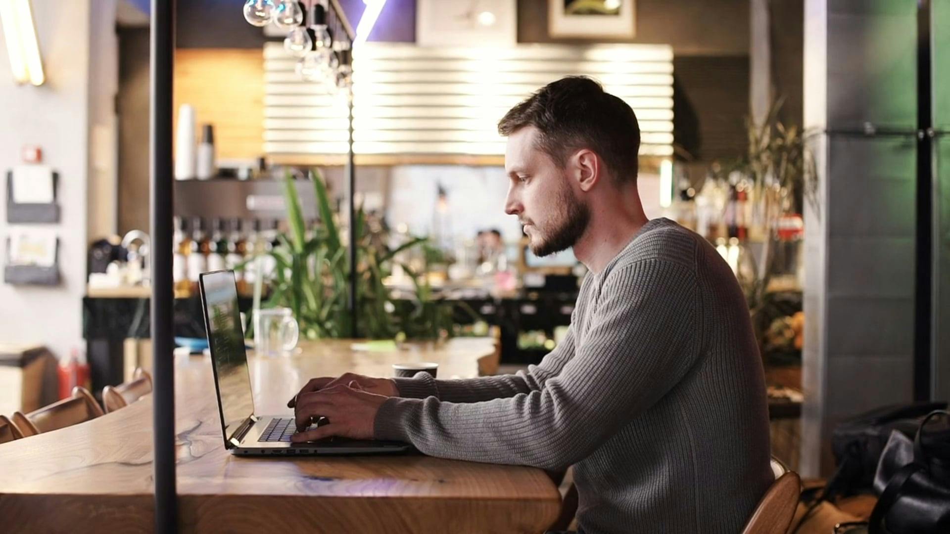 Man Working on the Laptop and Tablet Free Stock Video Footage, Royalty ...