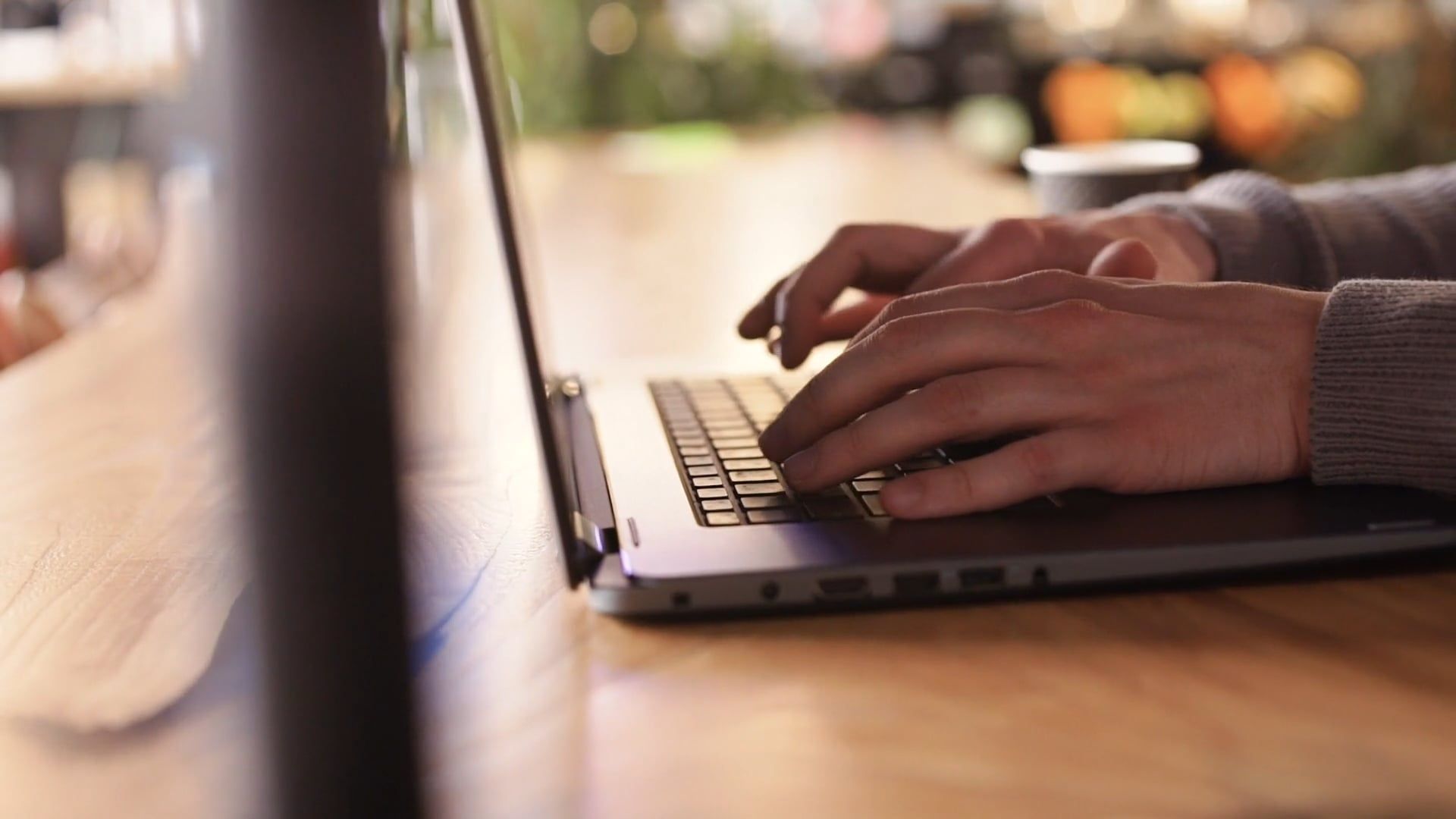 Close-Up Shot of a Person Typing on his Laptop · Free Stock Video