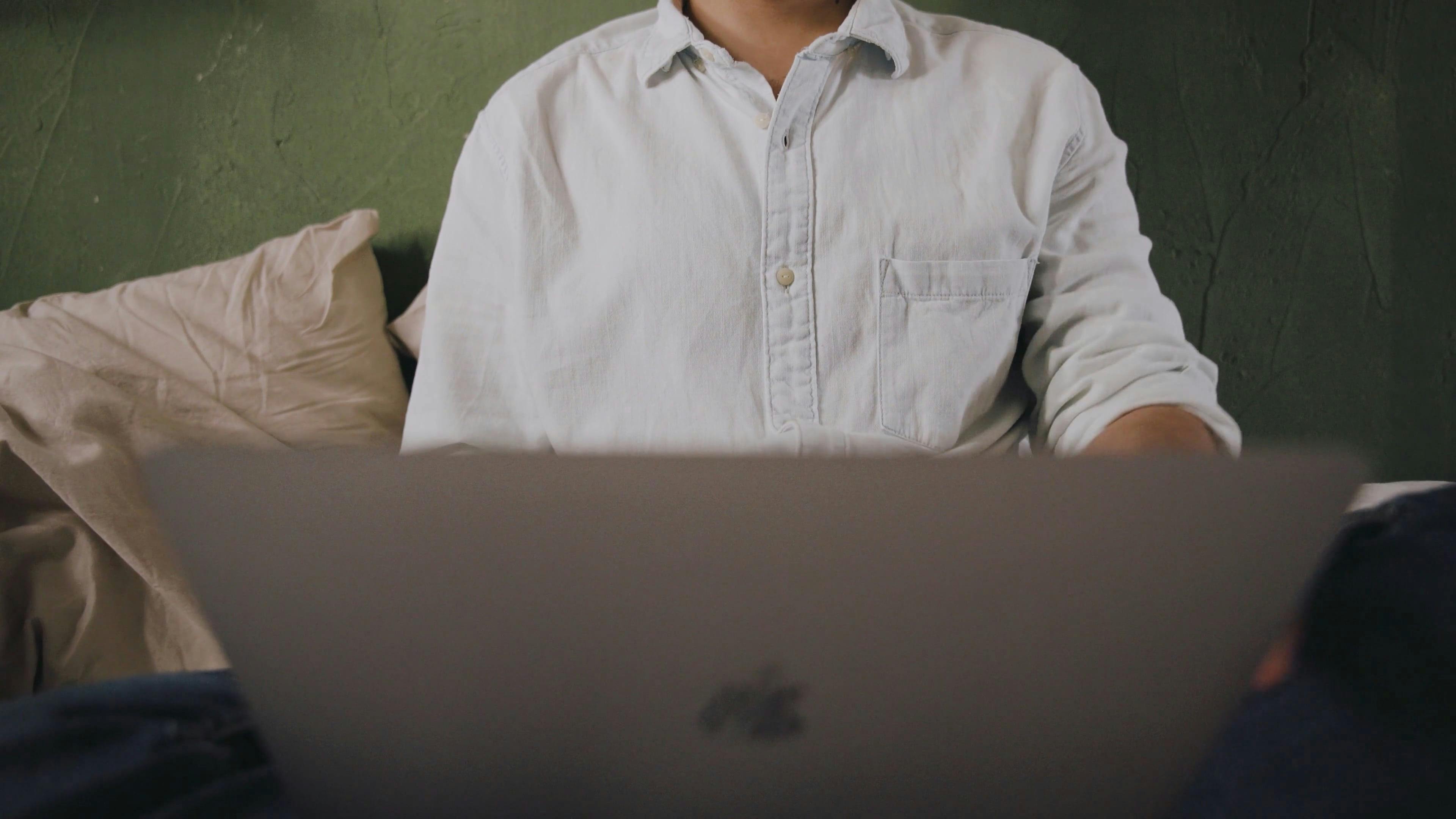 A Man Closing His Laptop · Free Stock Video