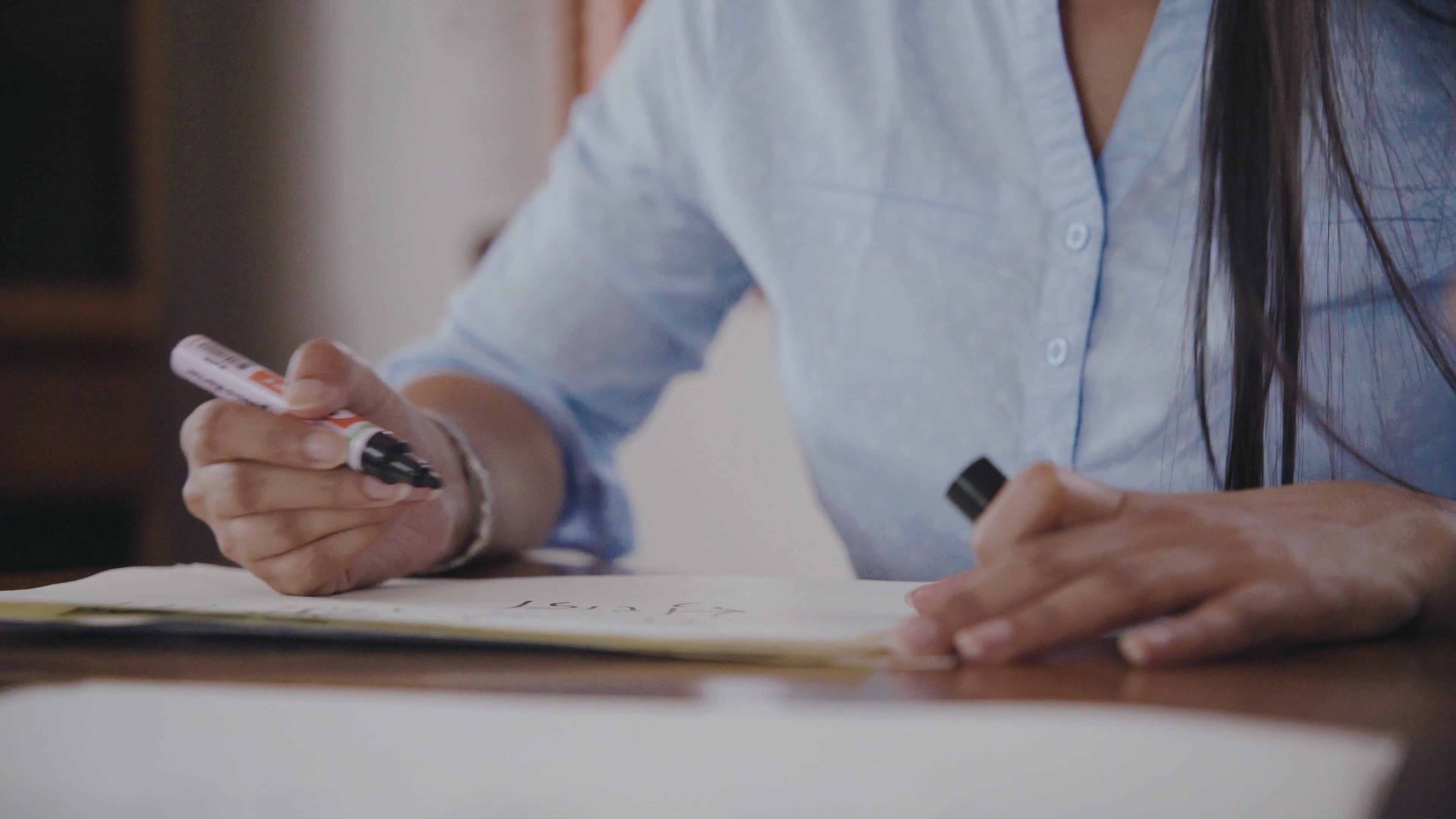 A Woman Writing on a Paper Free Stock Video Footage, Royalty-Free 4K ...
