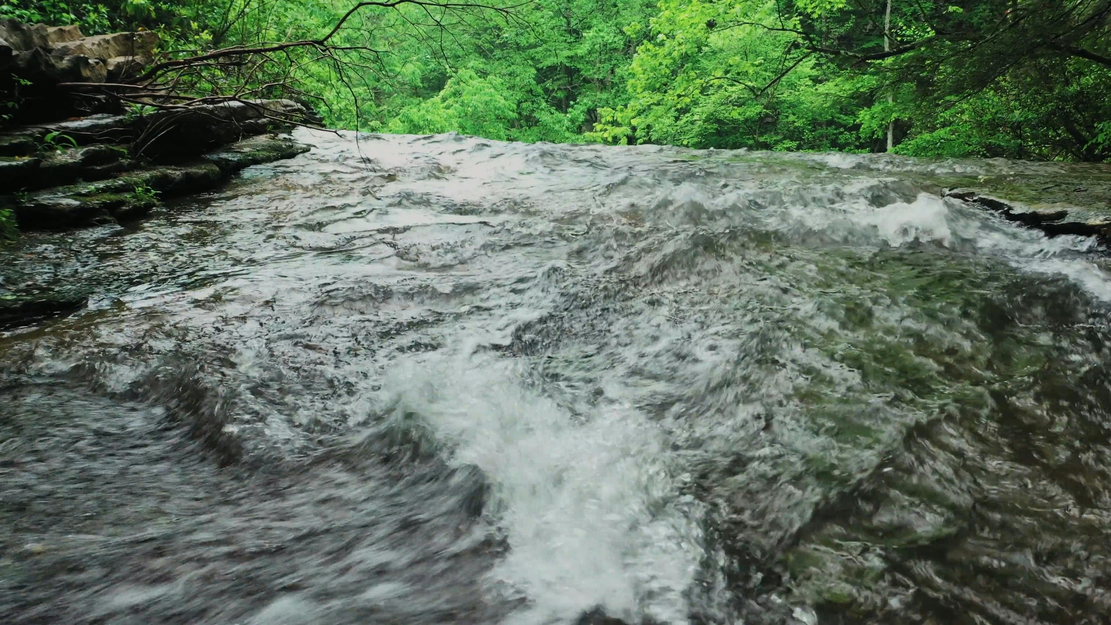 Tracking The River Water Retreat Cascading Down The Plunge Pool · Free ...