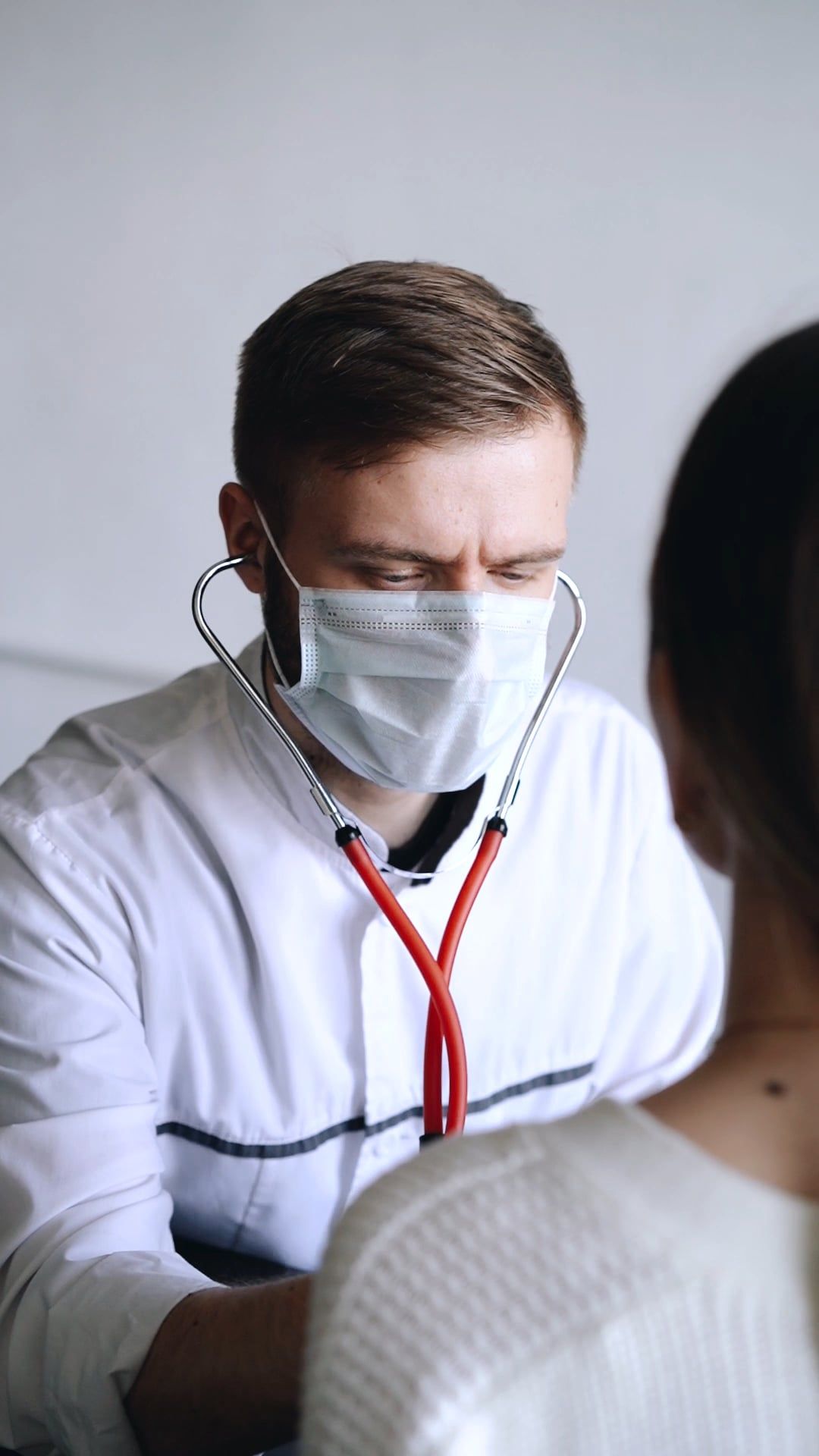 A Doctor Checking on a Patient's Breathing · Free Stock Video