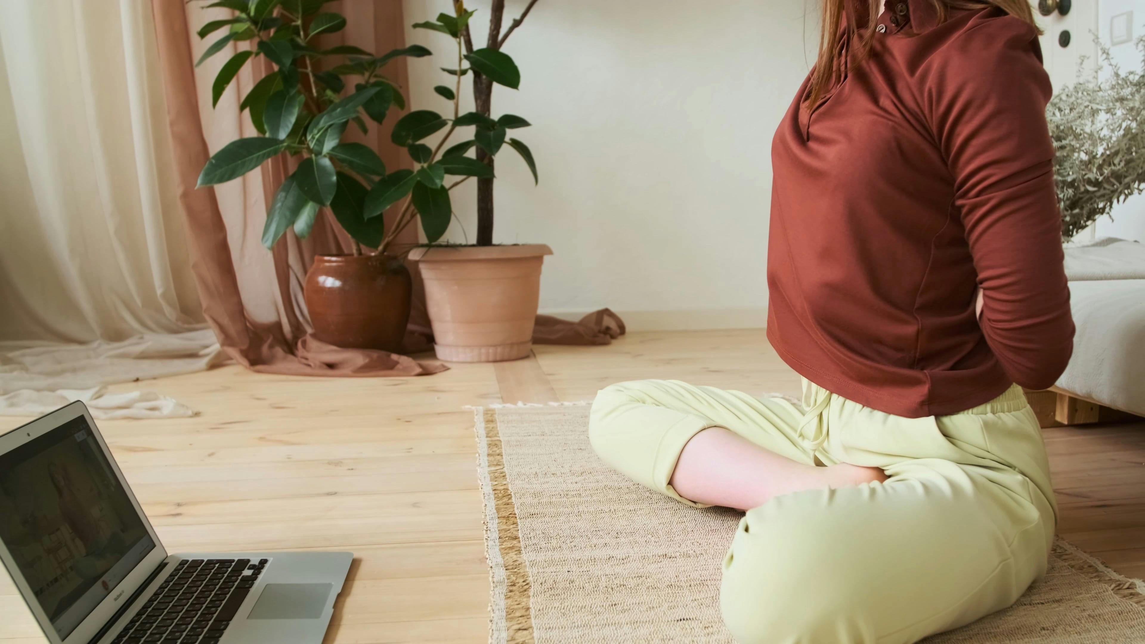 A Woman Vlogging Doing Yoga Free Stock Video Footage, Royalty-Free 4K ...