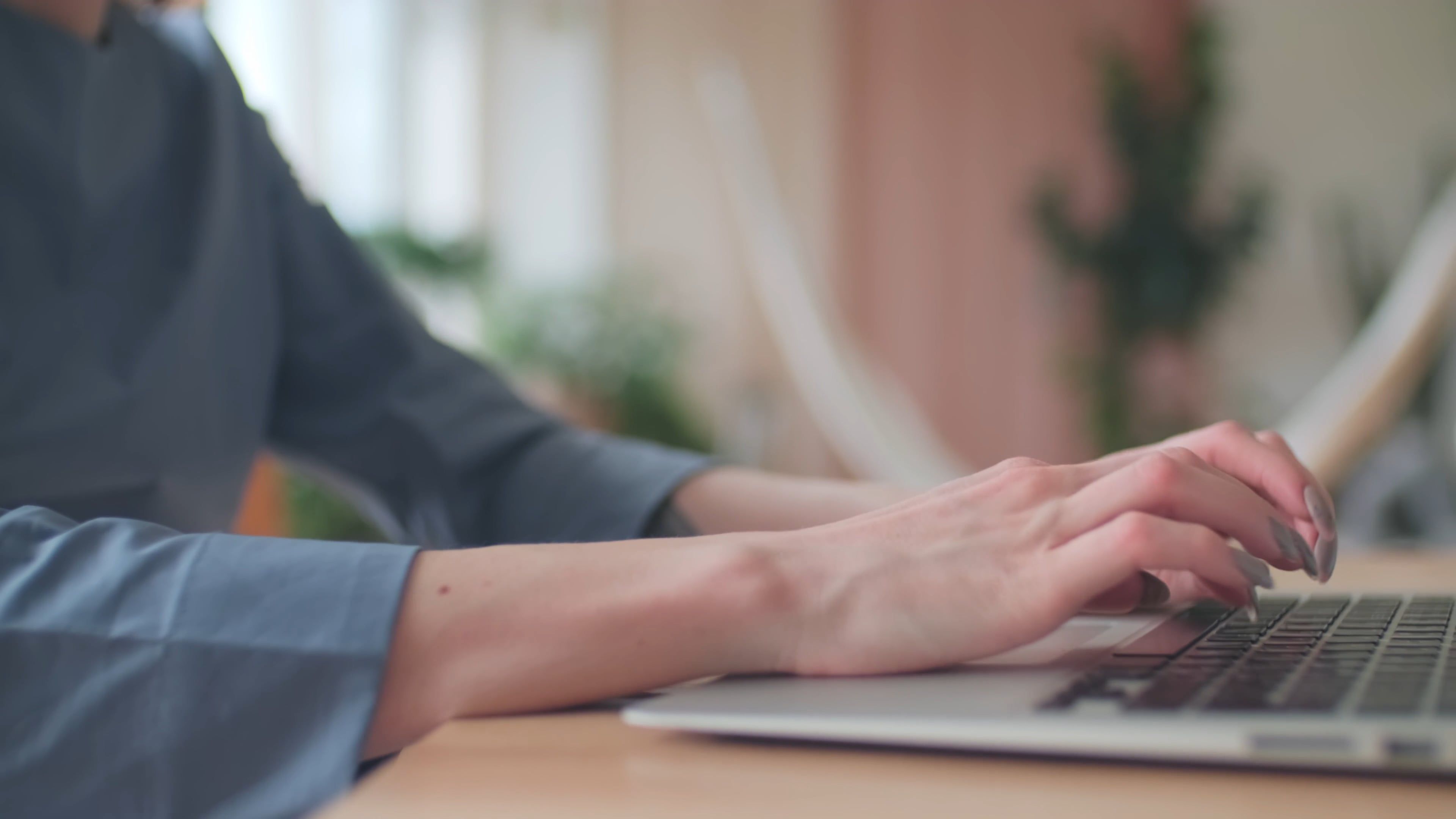 A Woman Hands Busy Typing On A Laptop Free Stock Video Footage, Royalty ...