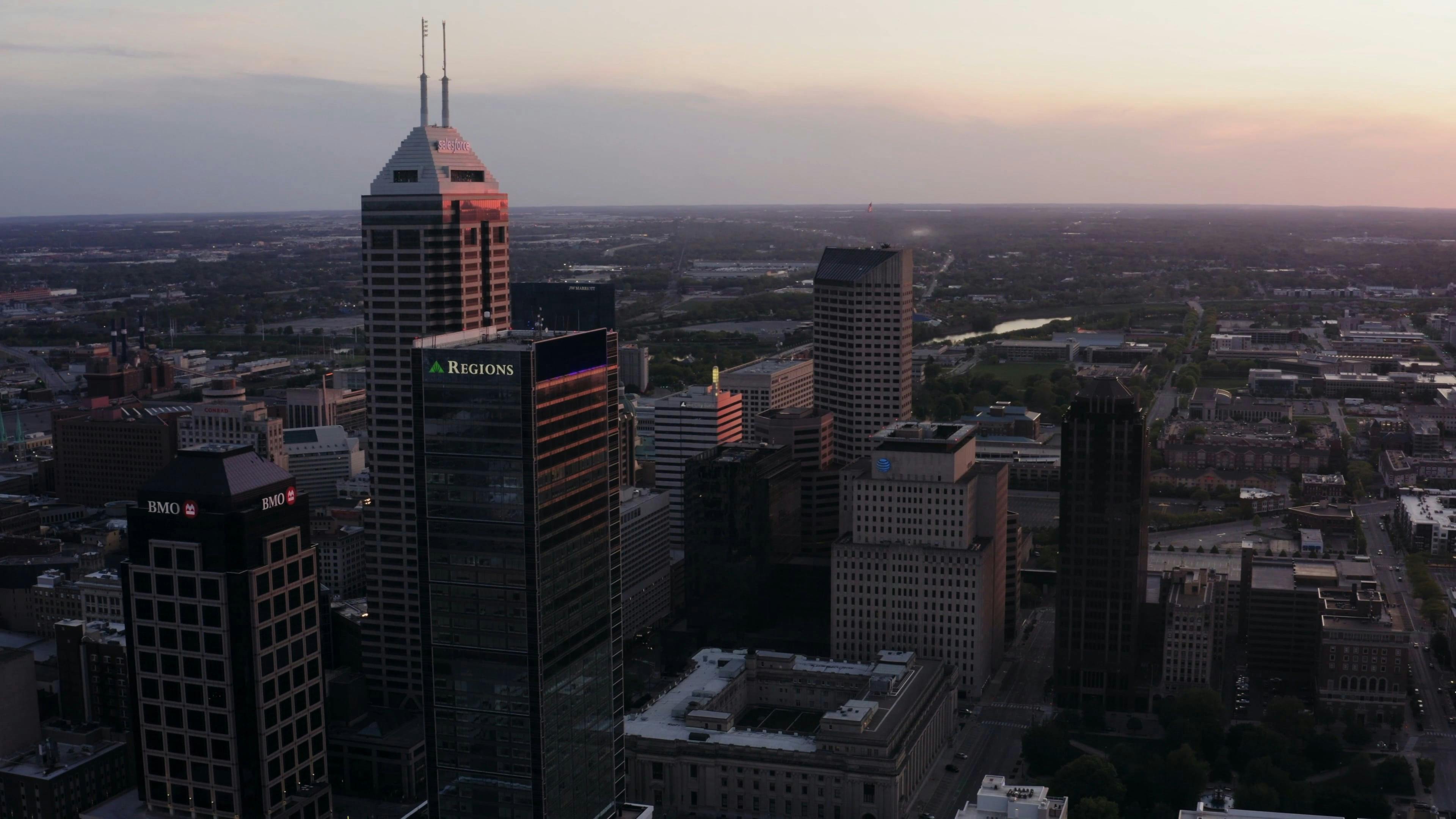 Drone Shot of the City During Sunset · Free Stock Video