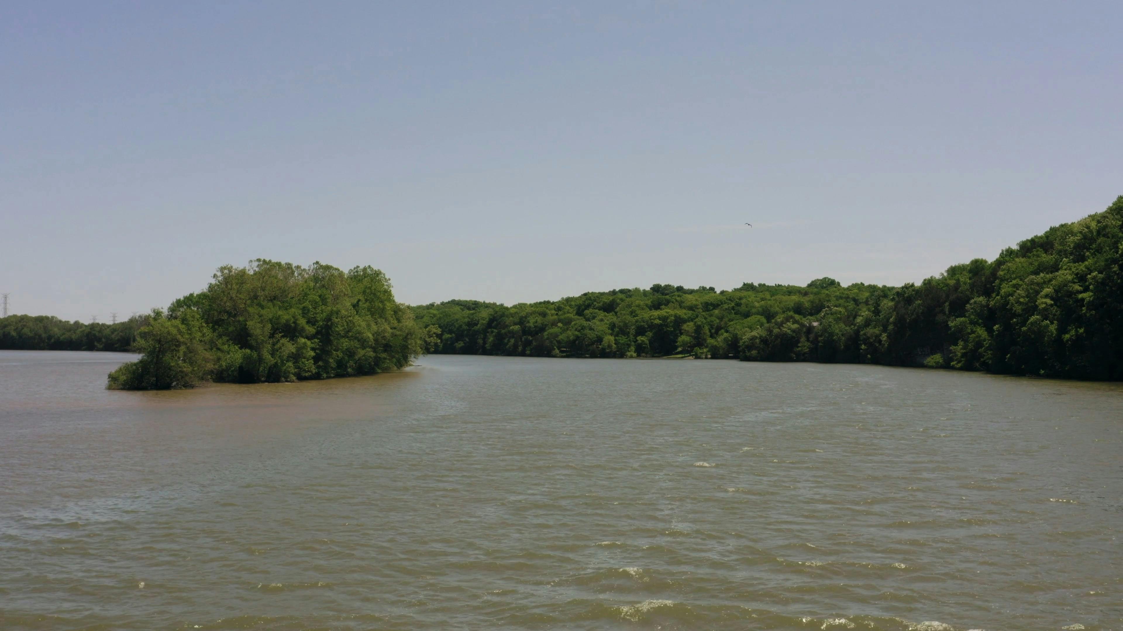 Drone Footage Of A Big River Free Stock Video Footage, Royalty-Free 4K ...