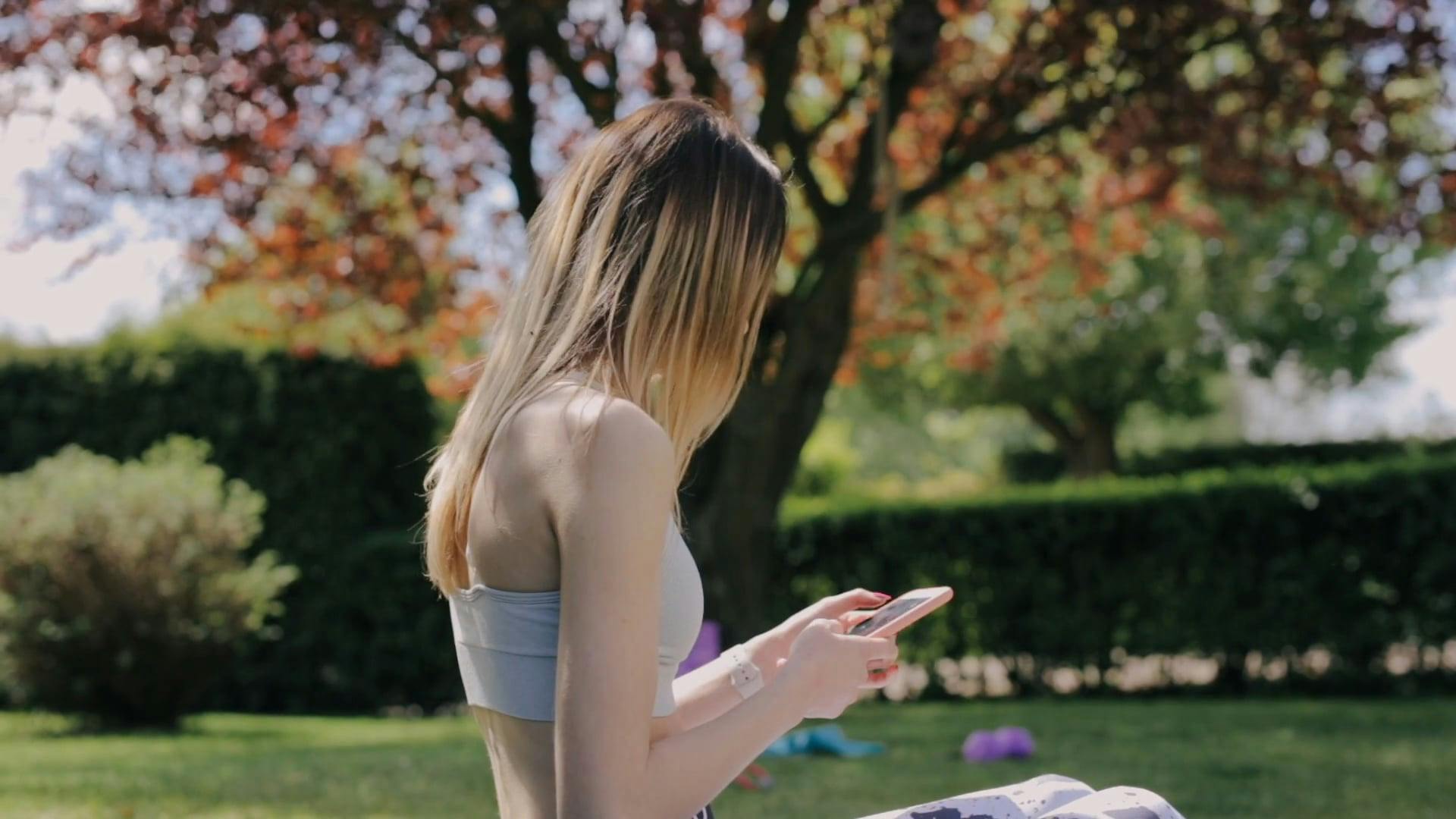 Bored Woman Browsing On The Phone Free Stock Video Footage, Royalty ...