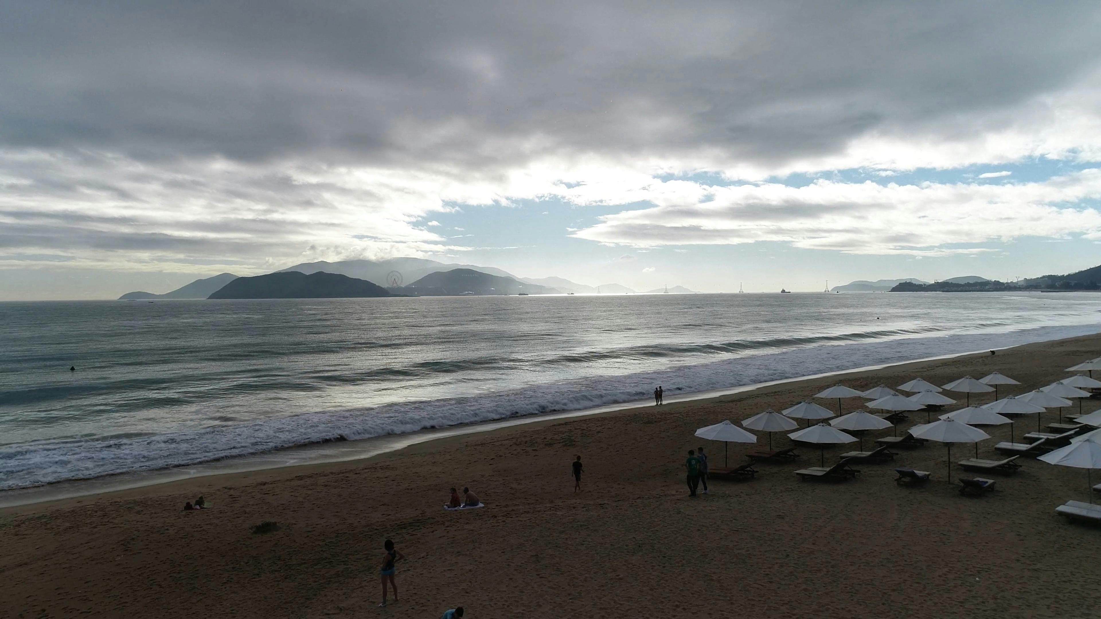 A Fly-by Shot Over a Beach Free Stock Video Footage, Royalty-Free 4K ...