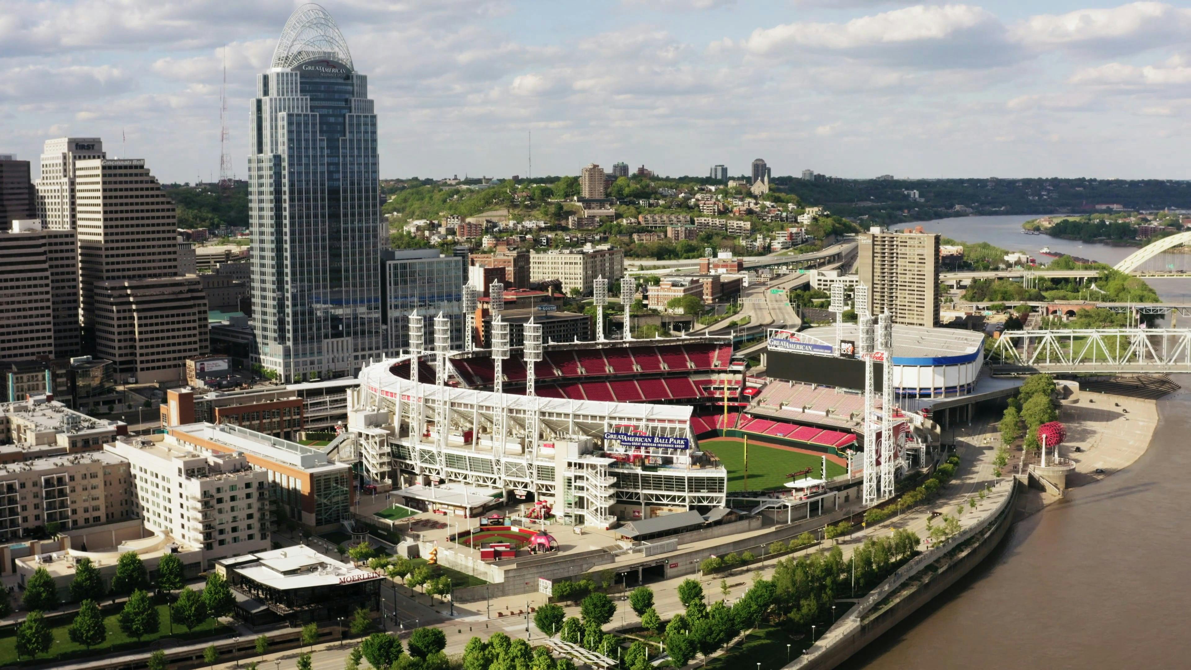 A Drone Shot of a Baseball Stadium Free Stock Video Footage, Royalty ...