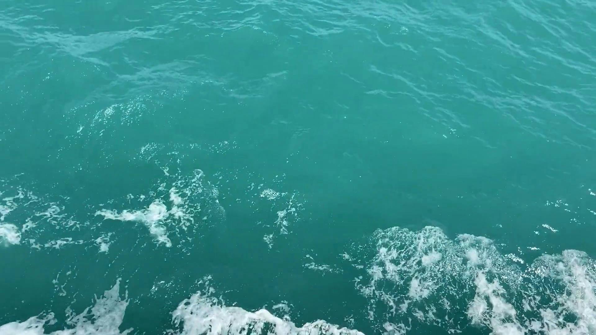 Water Splashing from a Moving Boat in the Ocean Free Stock Video ...