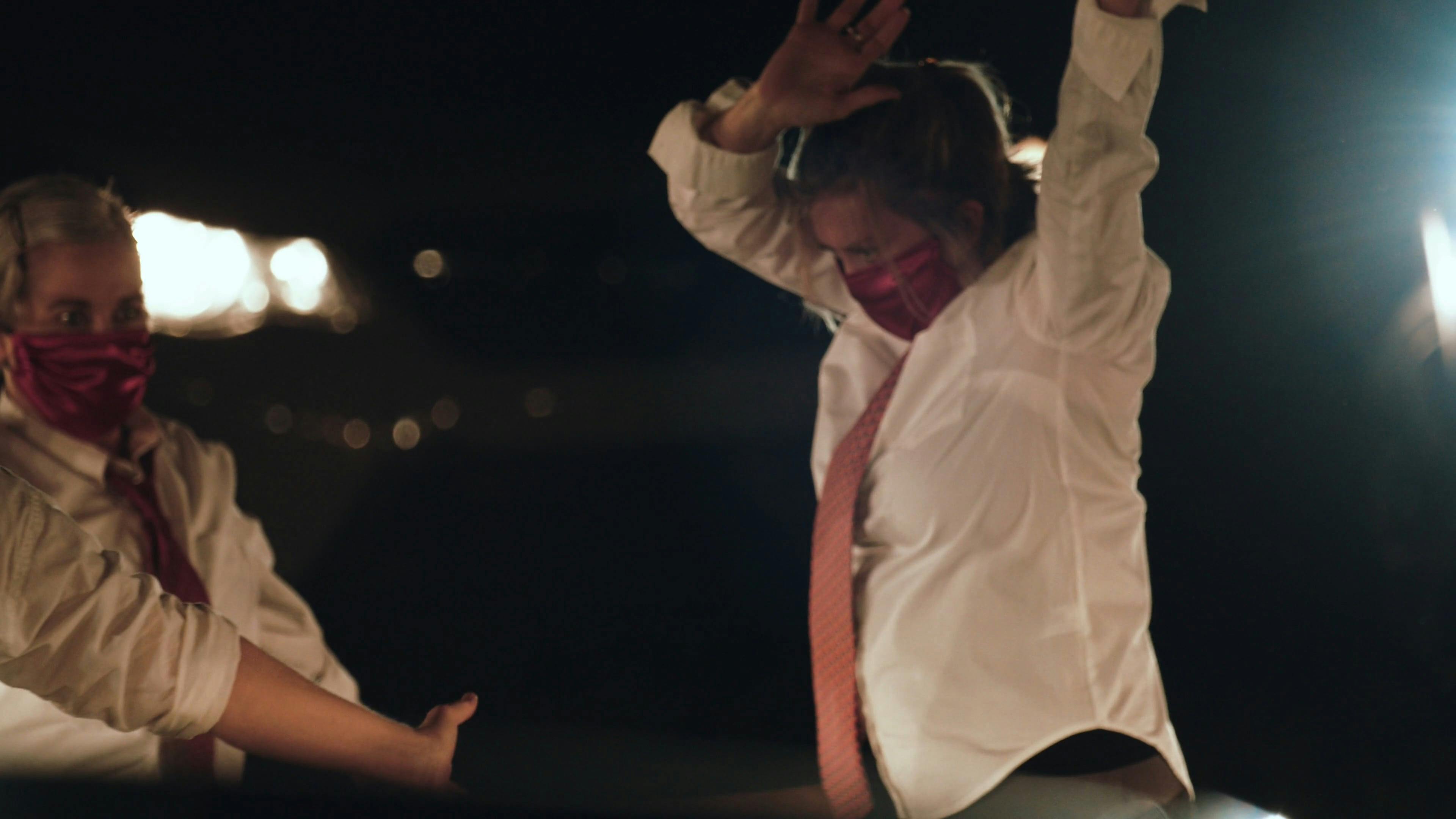 People Dancing while Wearing Face Mask · Free Stock Video