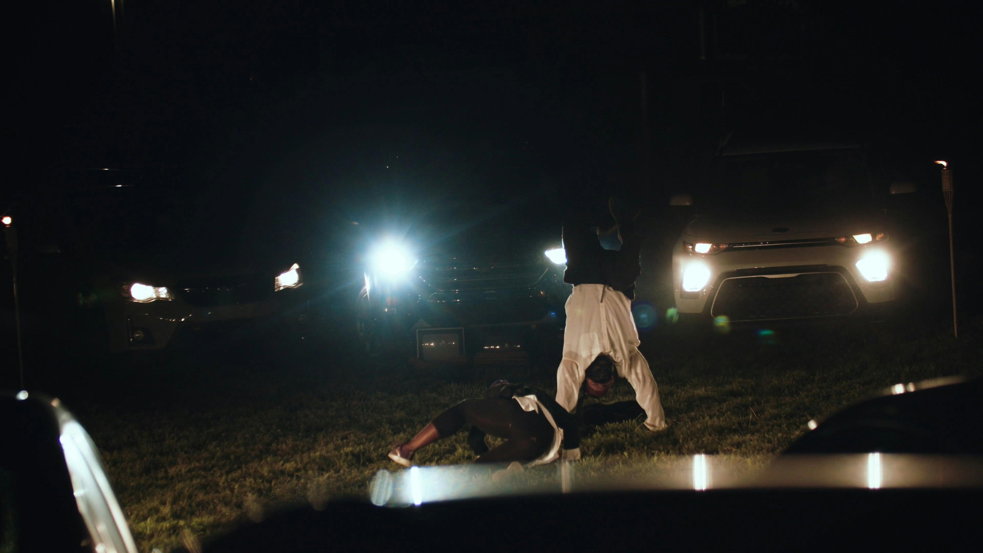 People Dancing Outdoors at Night · Free Stock Video