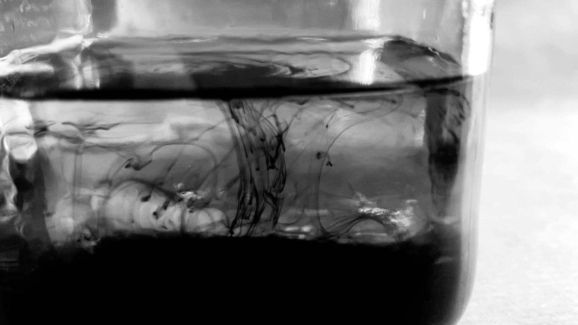 Mixing Black Ink With Clear Water Free Stock Video Footage, Royalty ...