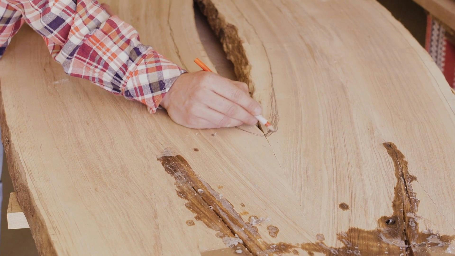 Man Making A Mark On Wood Free Stock Video Footage, Royalty-Free 4K ...