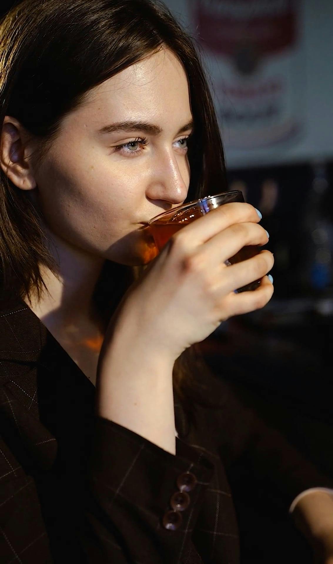 Woman Drinking and Laughing Free Stock Video Footage, Royalty-Free 4K ...