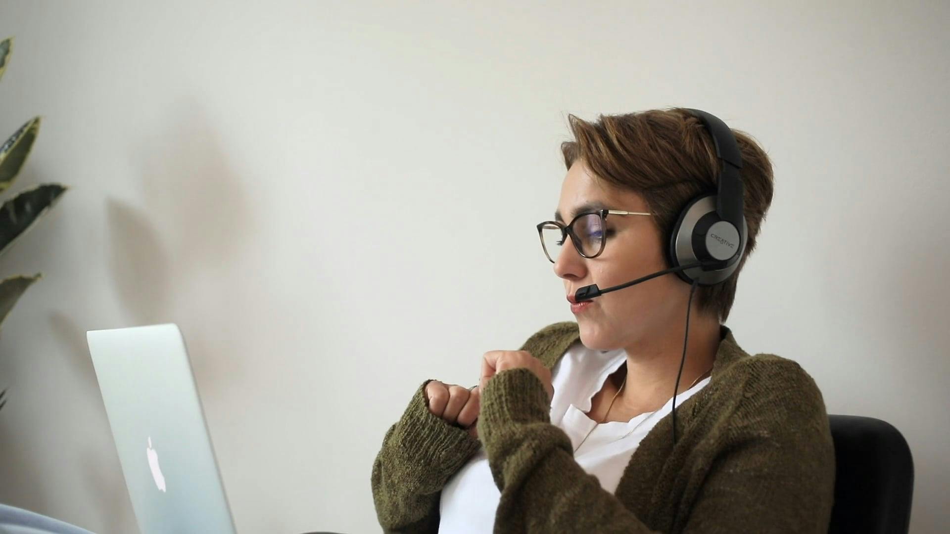 A Woman In A Jolly Mood While Working Online Free Stock Video Footage ...