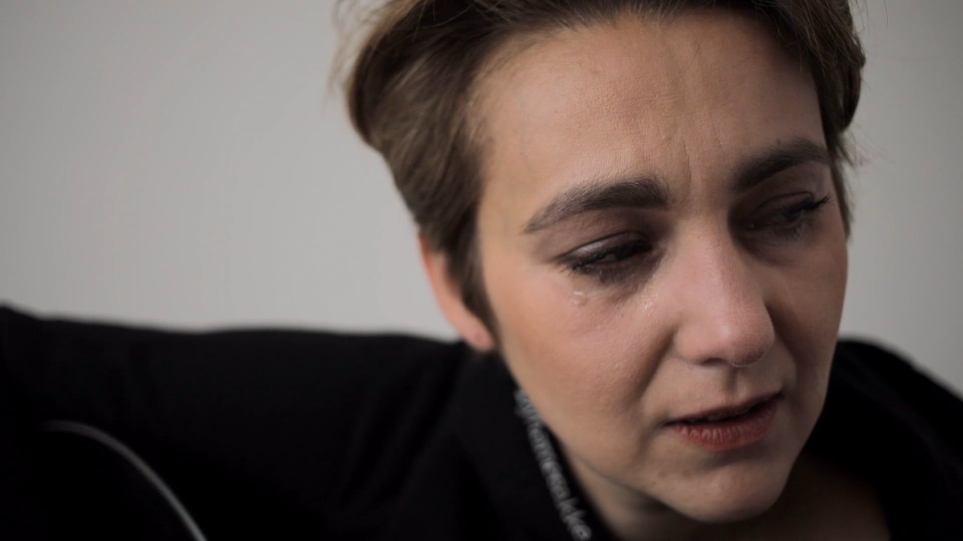 Woman Playing the Guitar Crying · Free Stock Video