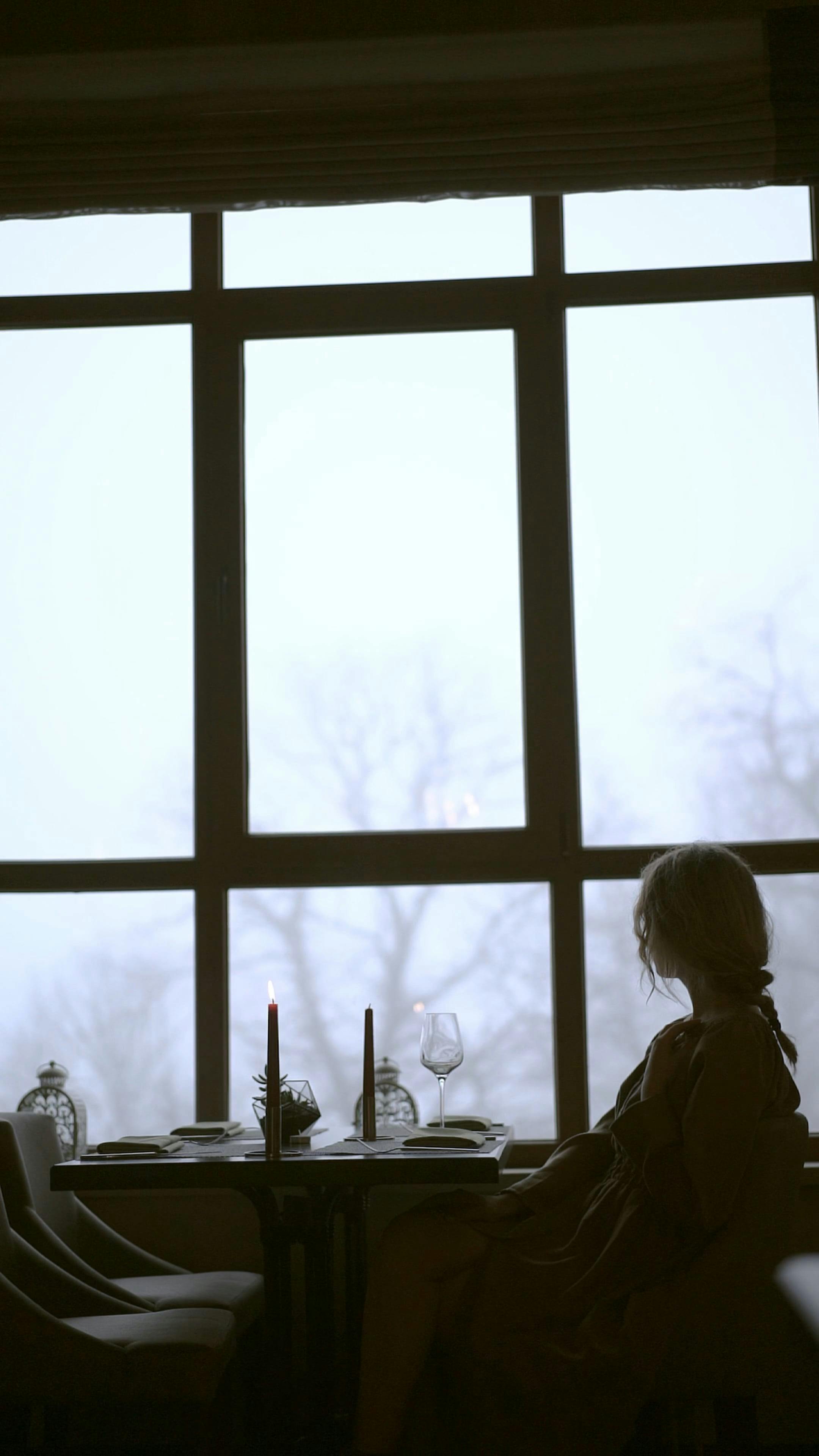 Woman Sitting By the Window · Free Stock Video