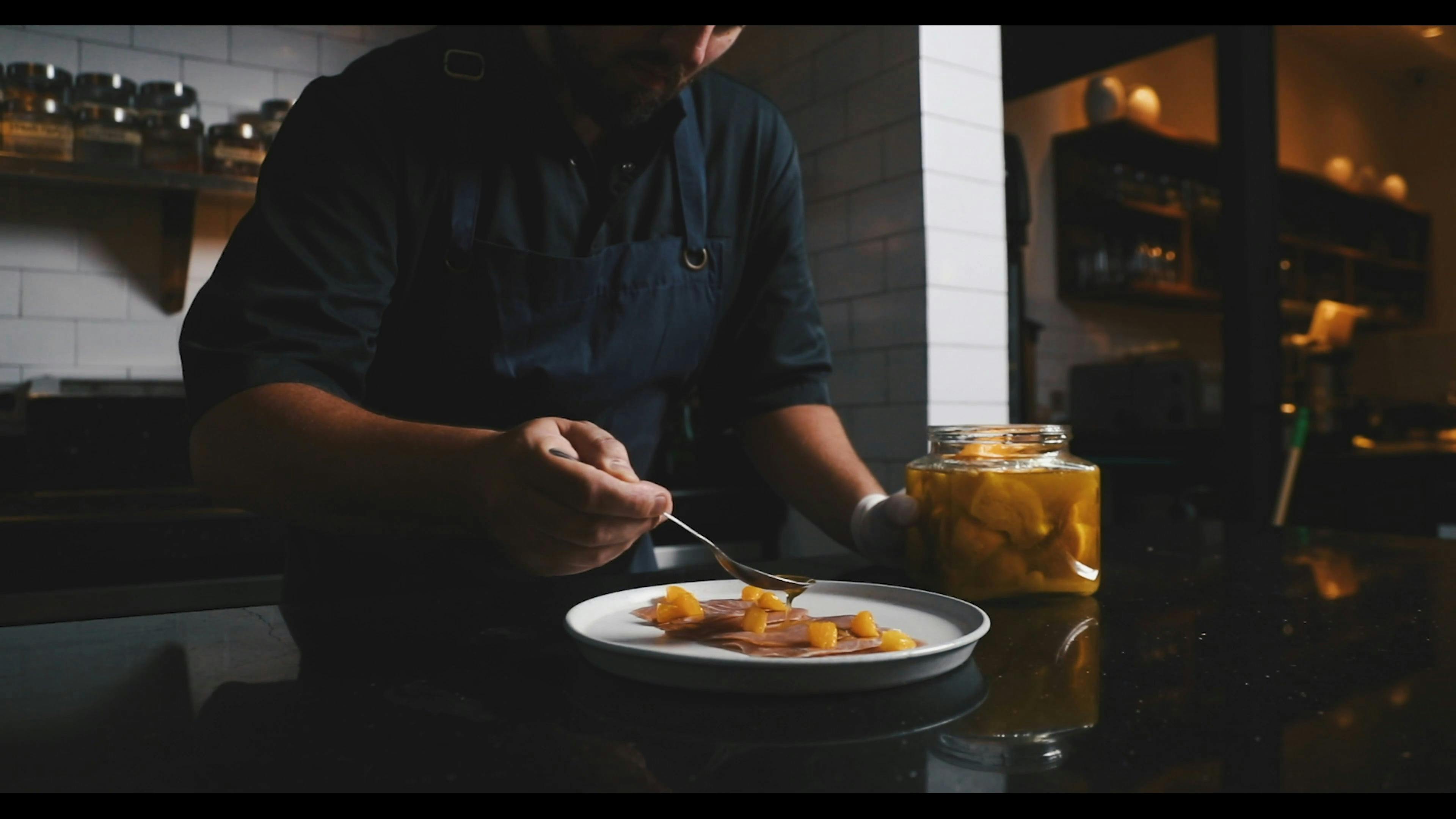 A Man Making the Food Presentable Free Stock Video Footage, Royalty ...