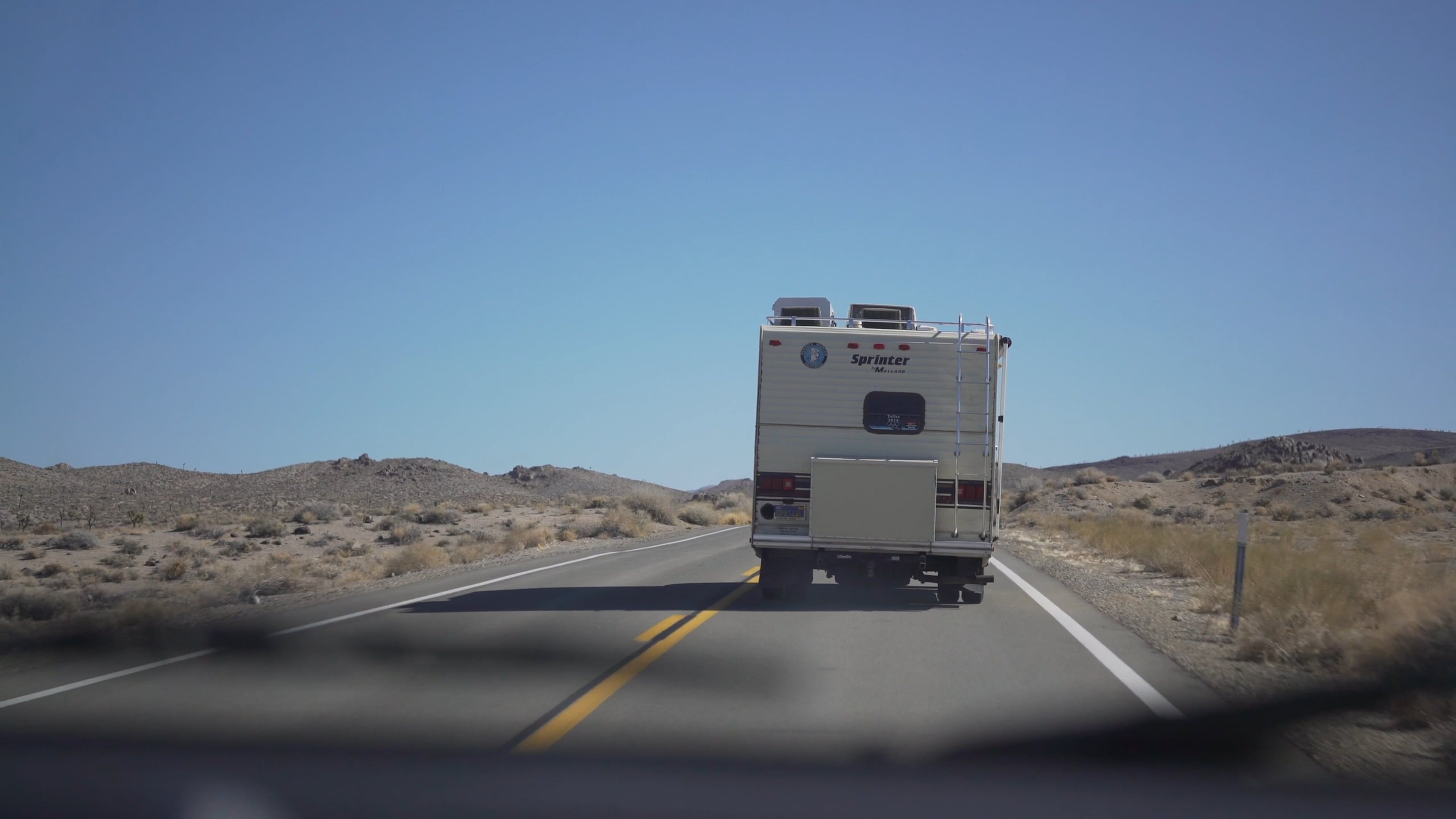 A Camper Van in the Desert Free Stock Video Footage, Royalty-Free 4K ...