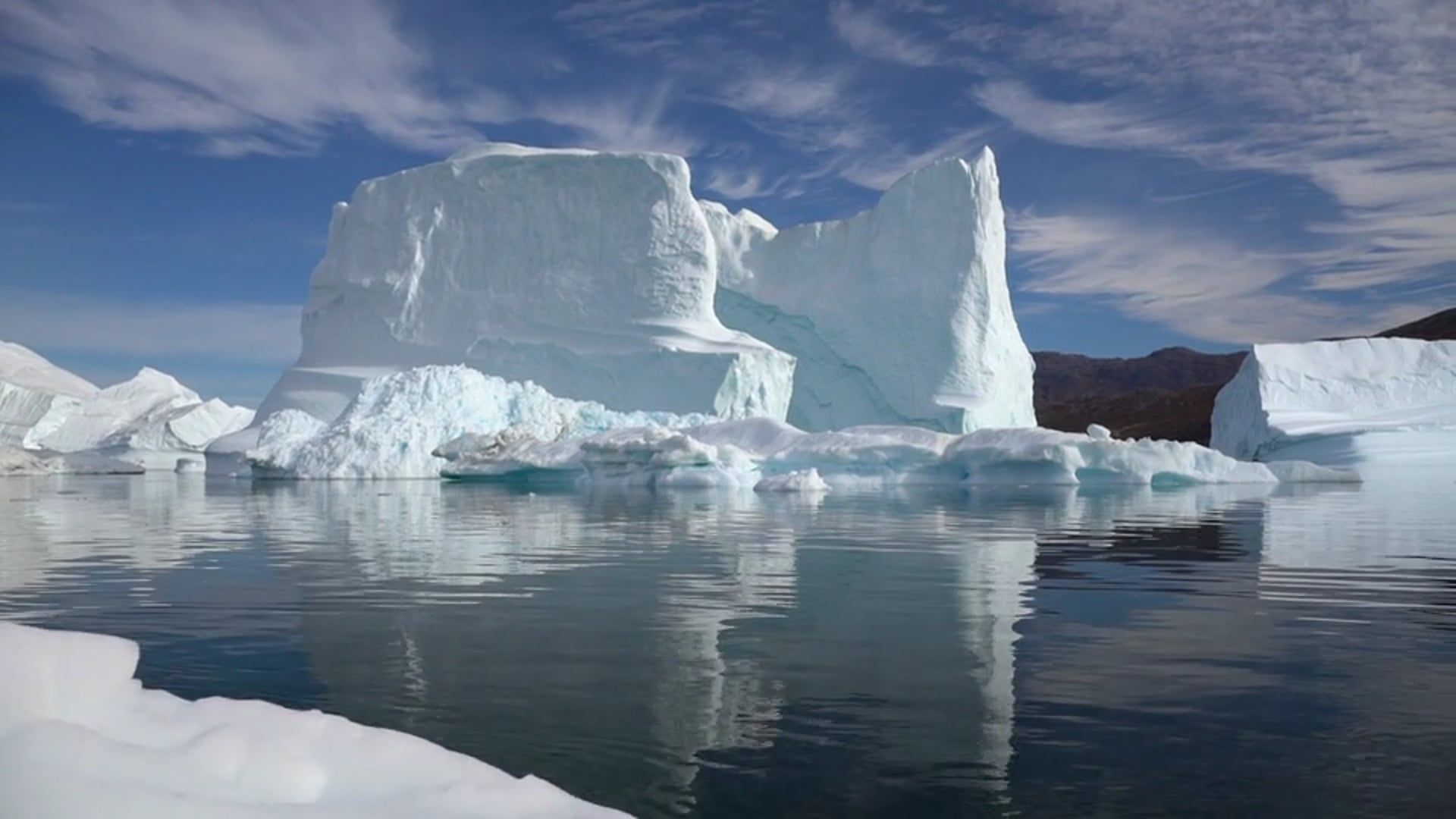 Icebergs in the Ocean · Free Stock Video