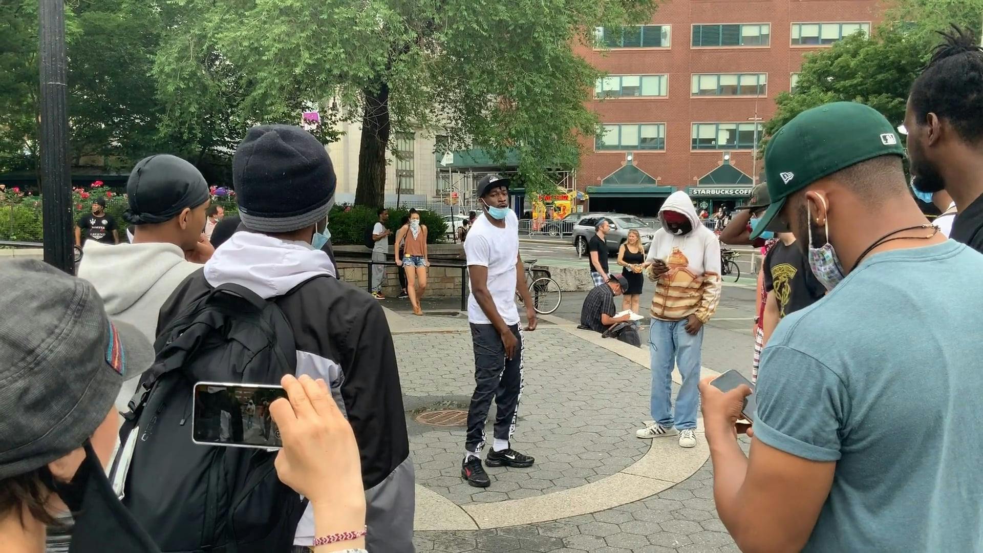 People watching a Man Dancing at the Plaza Free Stock Video Footage ...
