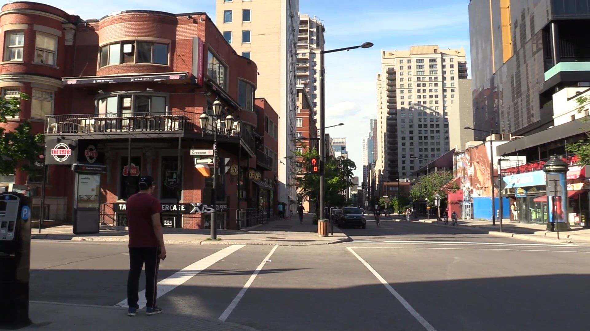 A Busy Downtown Intersection in Montreal Free Stock Video Footage ...