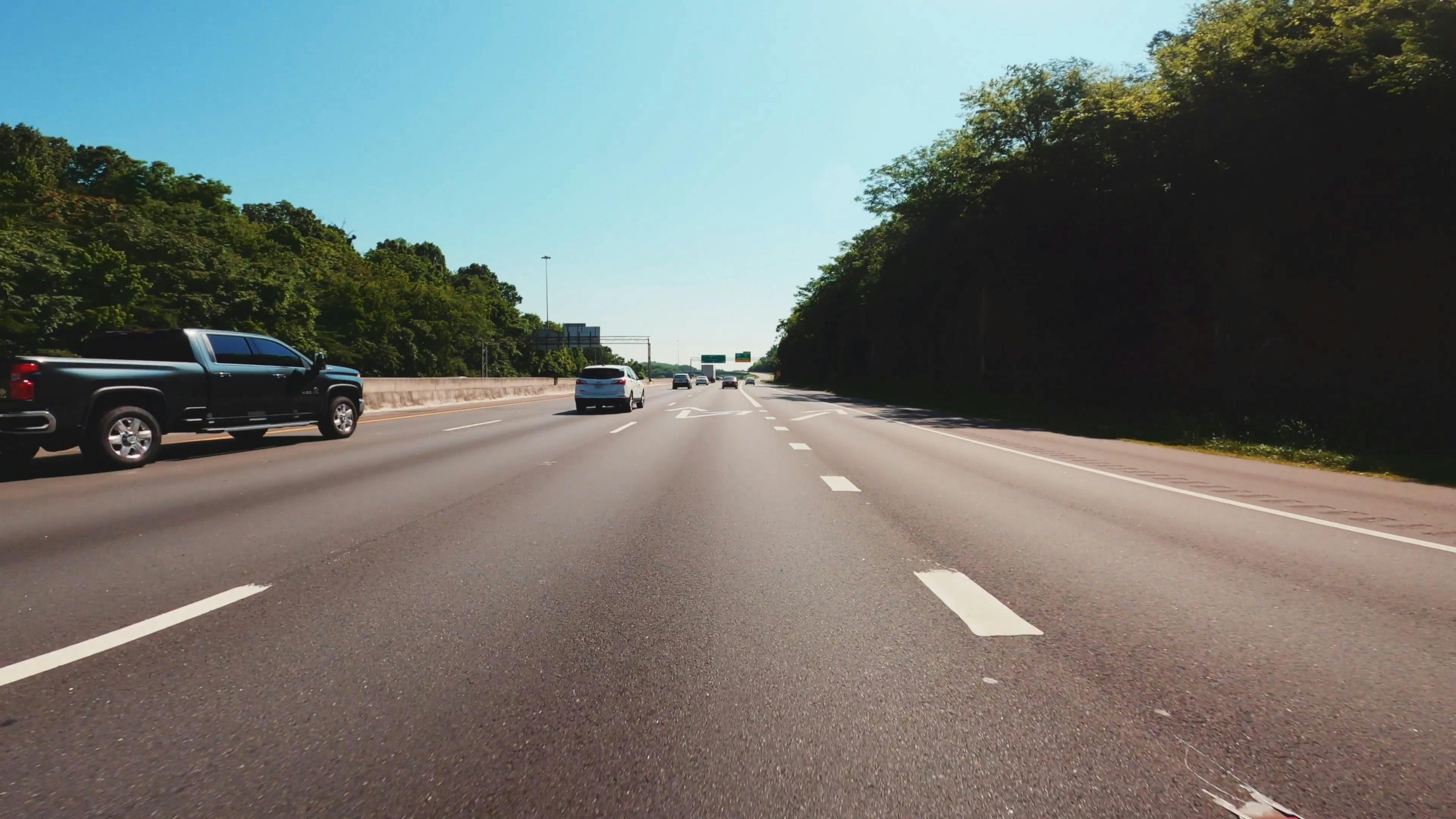 Vehicle On Highway With Dash Cam Free Stock Video Footage, Royalty-Free ...