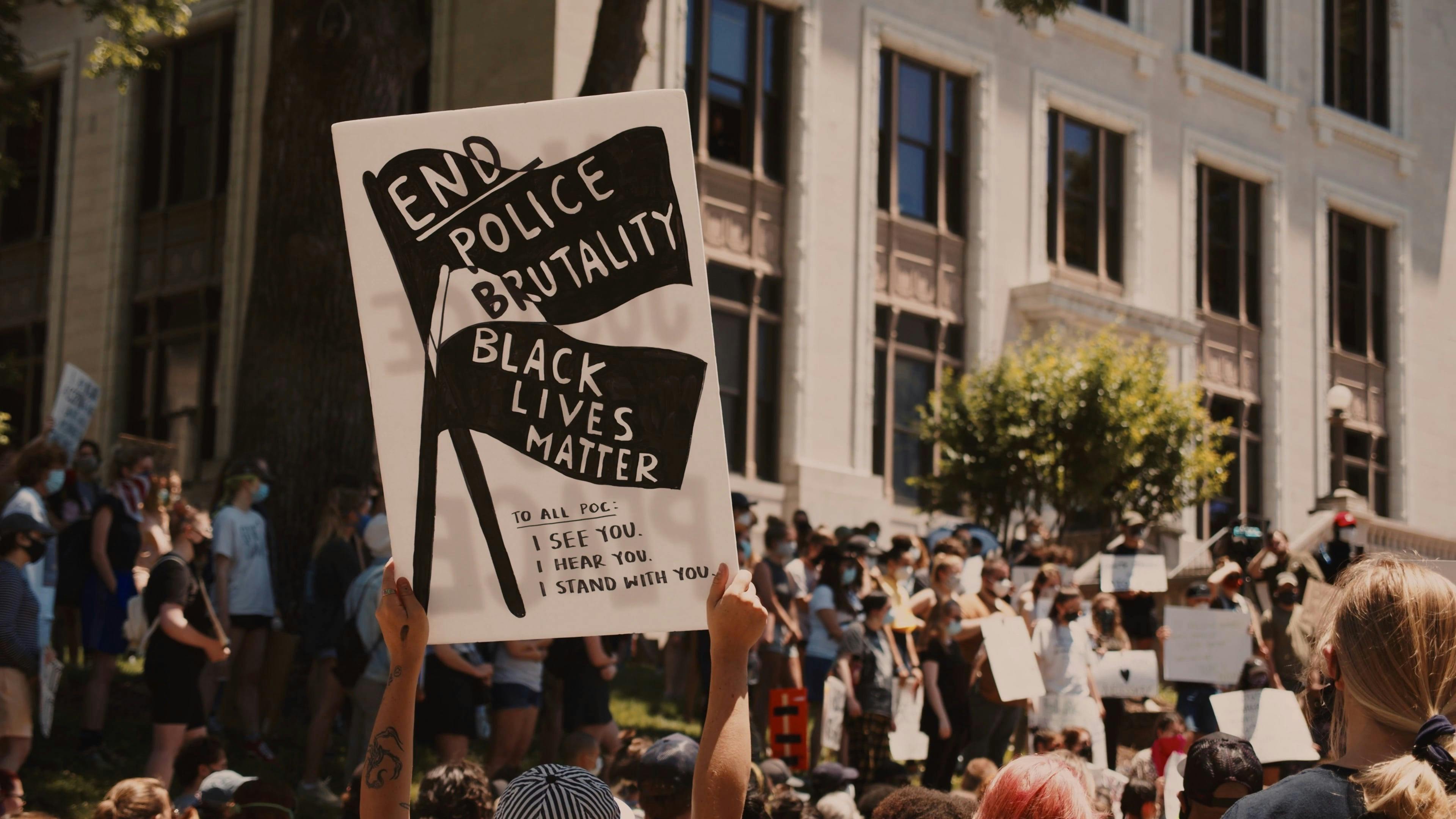 People Protesting in Front of a Building Free Stock Video Footage ...