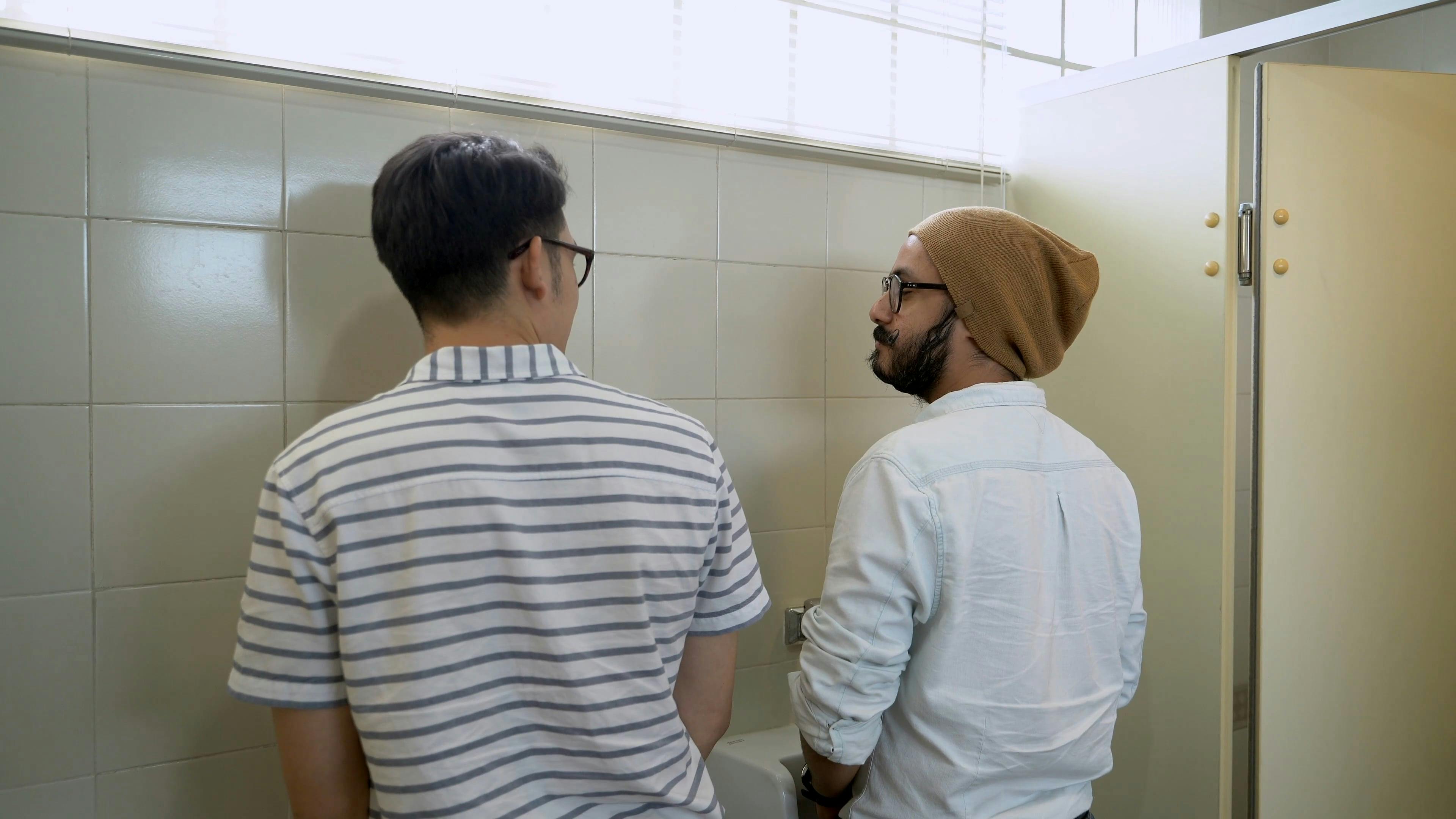 Men Having Conversation at the Restroom Free Stock Video Footage ...