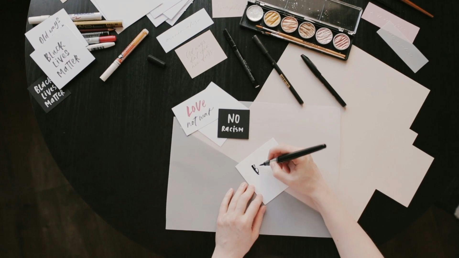 Handwritten Greetings In Calligraphy Form Free Stock Video Footage ...