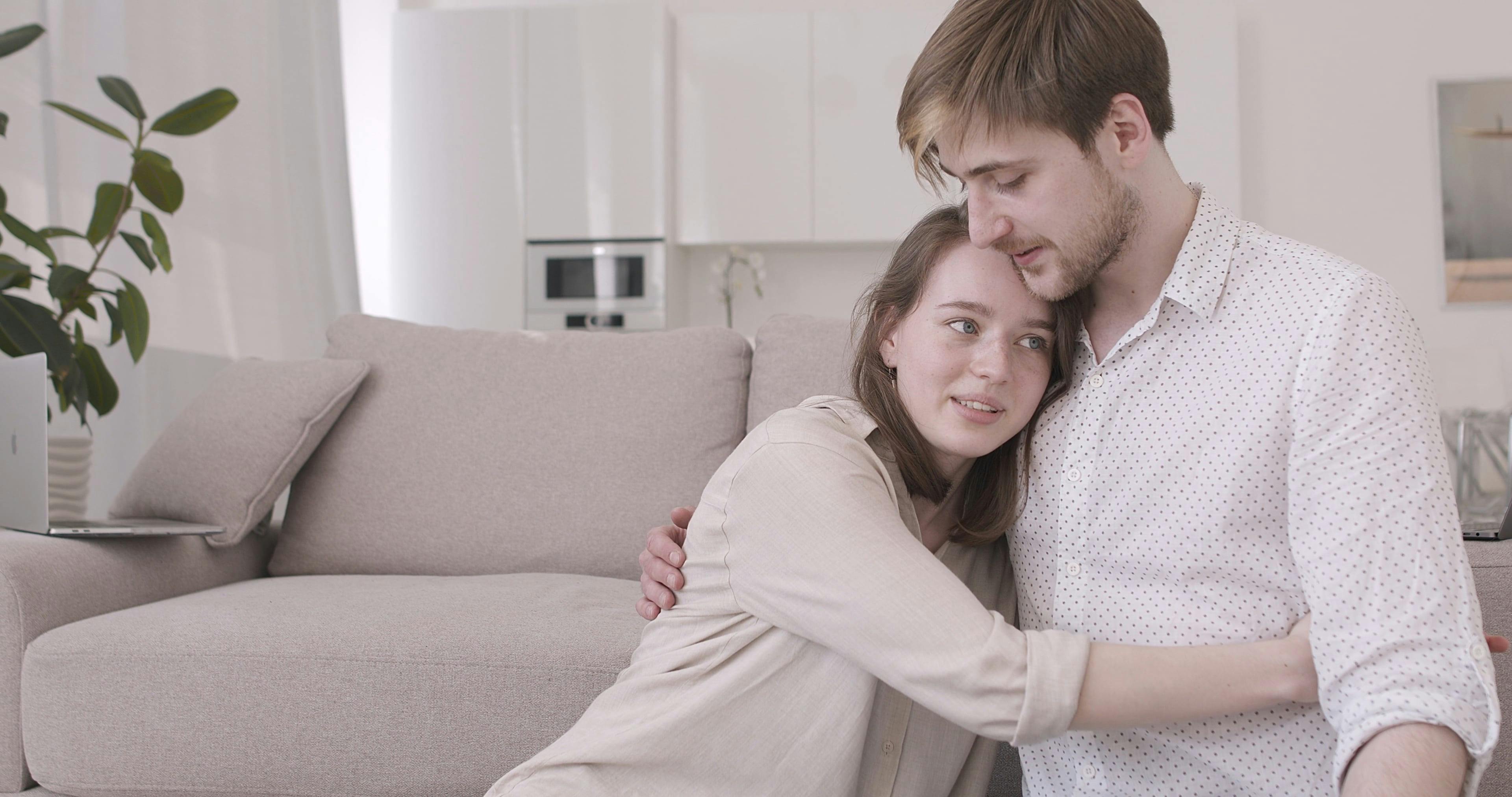 Woman Embracing Partner Free Stock Video Footage, Royalty-Free 4K & HD ...