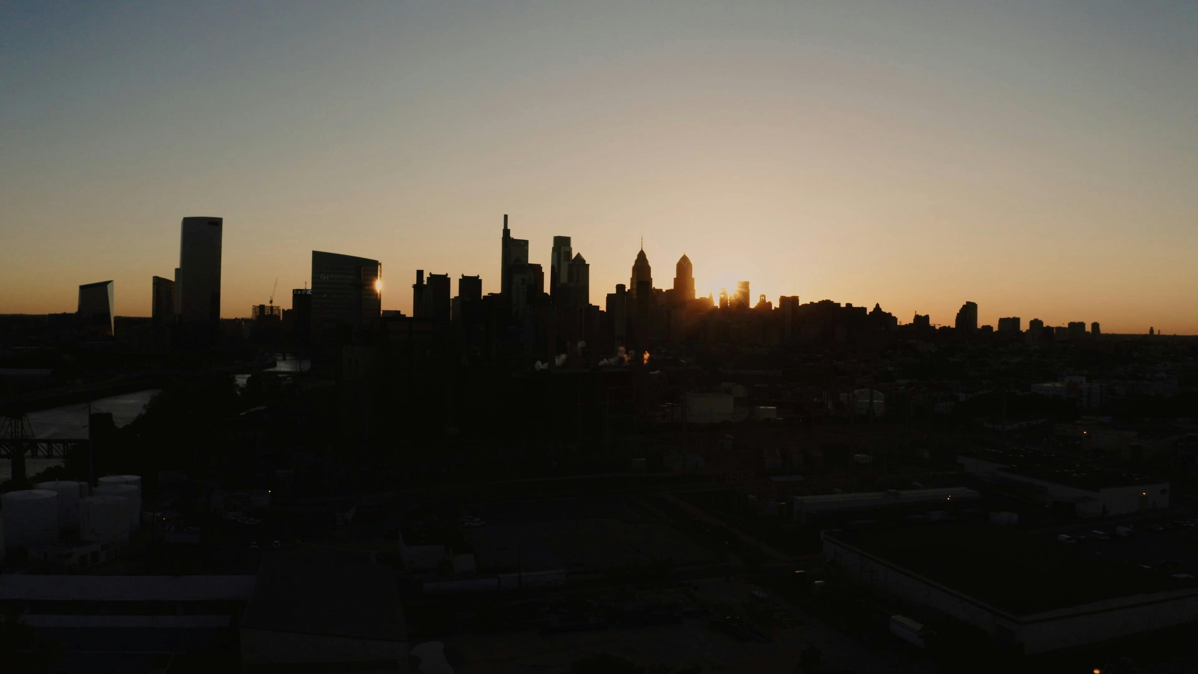 An Aerial Footage of a Skyline Free Stock Video Footage, Royalty-Free ...