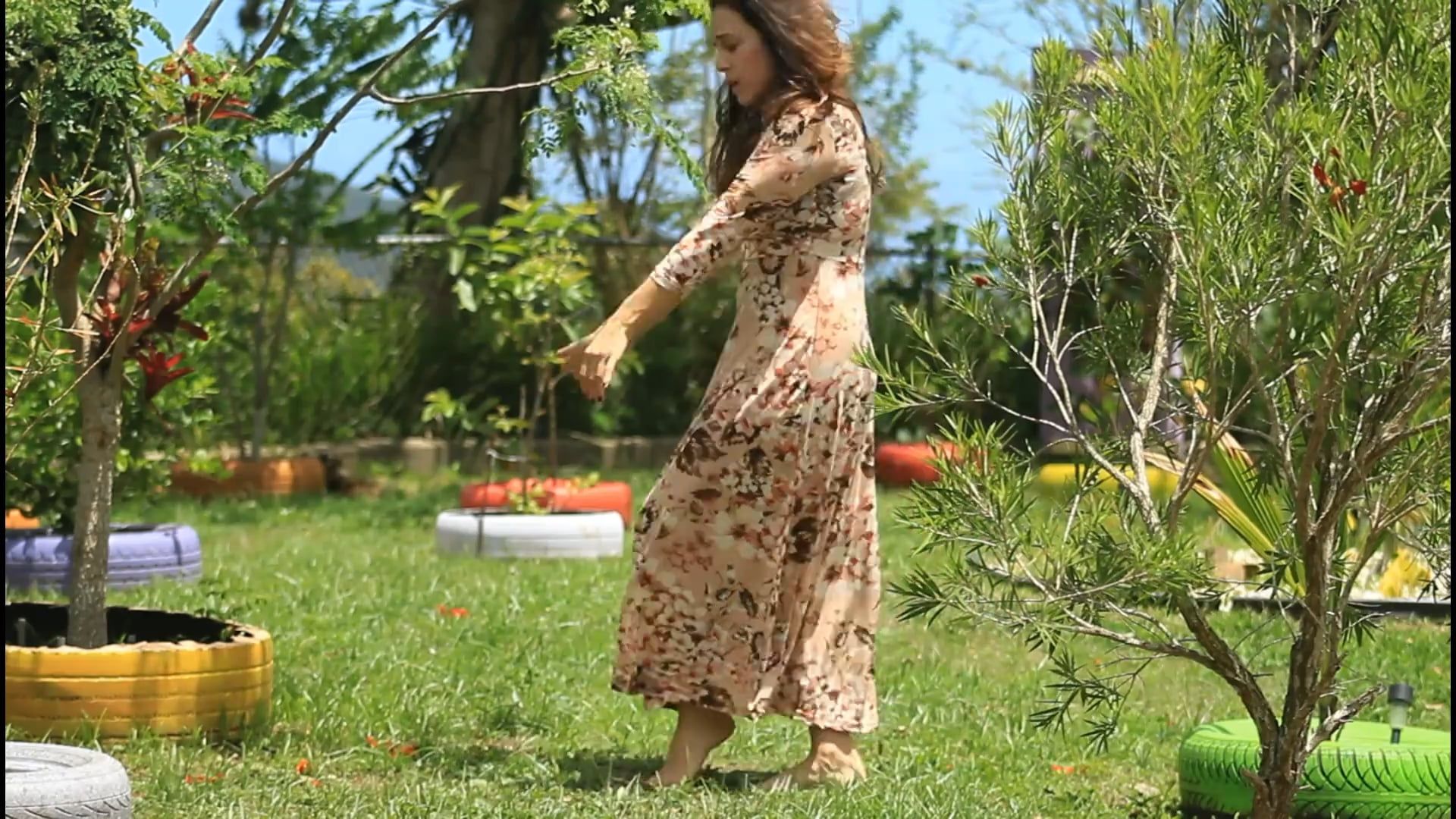 Woman Dancing in the Garden Free Stock Video Footage, Royalty-Free 4K ...