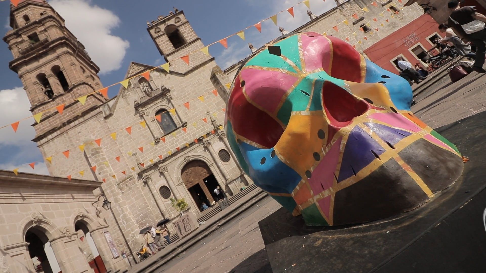 Close up of a Calavera outside a Church Free Stock Video Footage ...